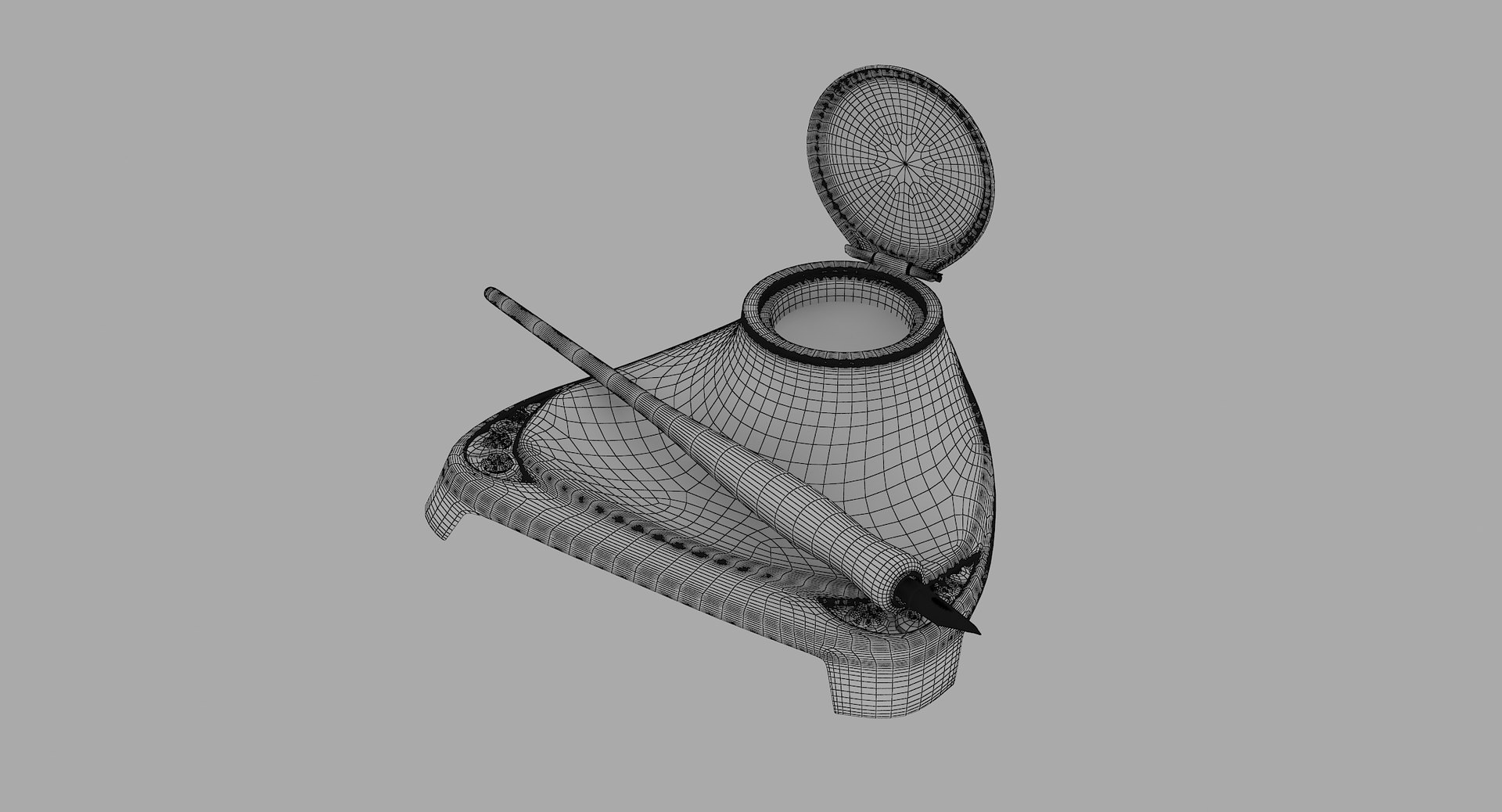 3d Model Ink Stand Inkstand