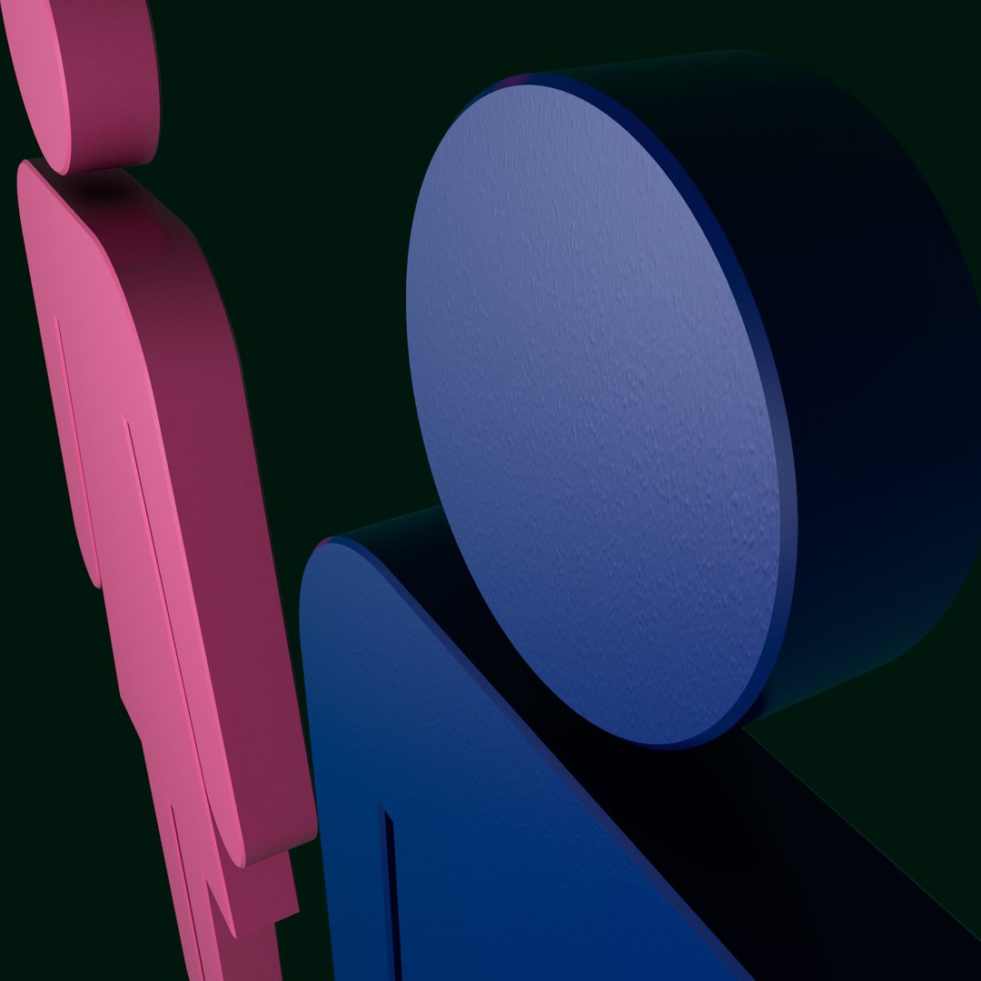 3d Male Female Symbols Model