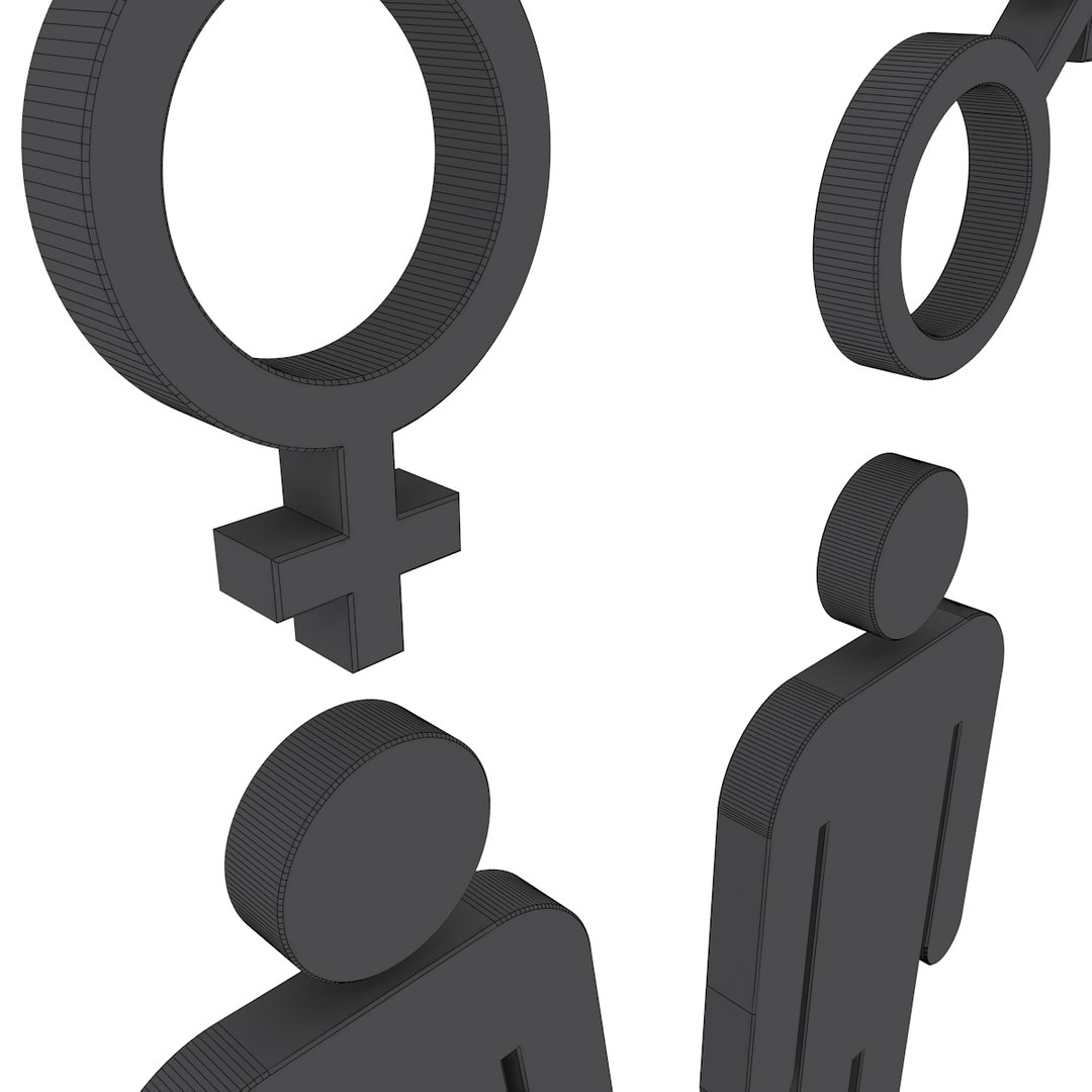 3d Male Female Symbols Model