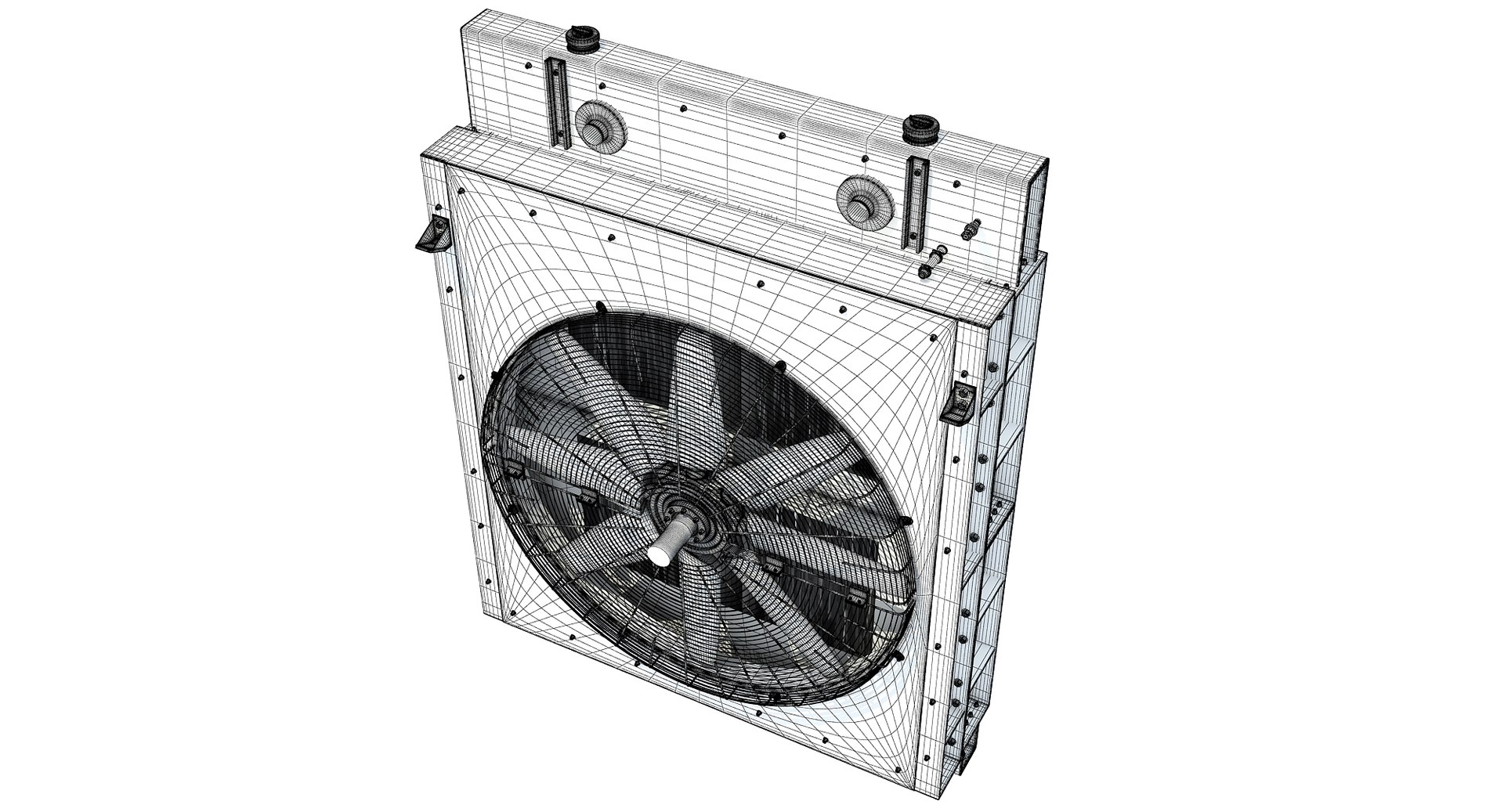 3d Max Engine Cooling Radiator