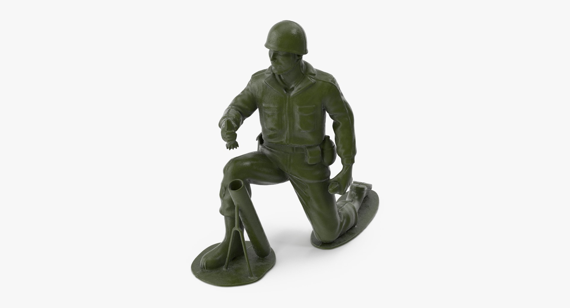 3d 5 Plastic Toy Soldiers Model
