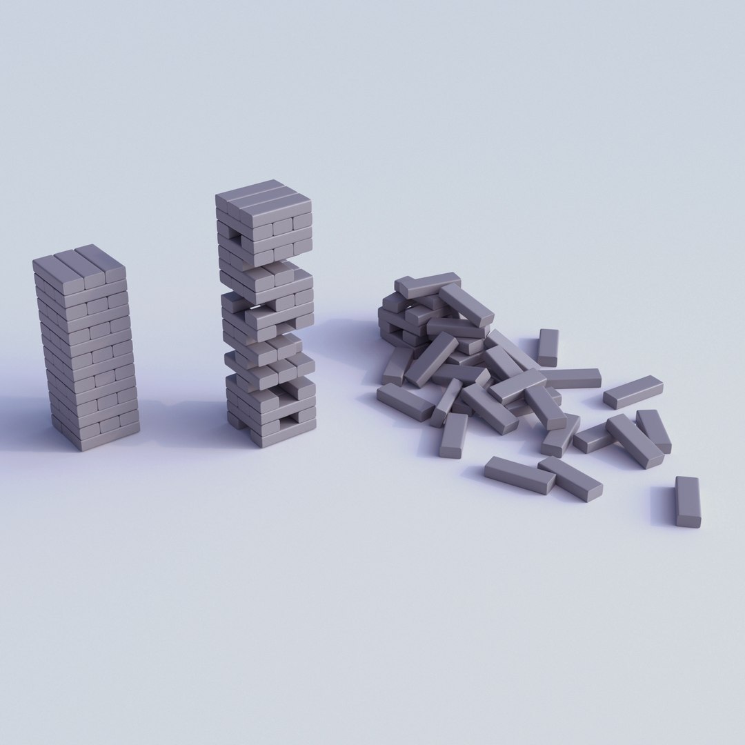 Jenga Three Variations Model - TurboSquid 1932232