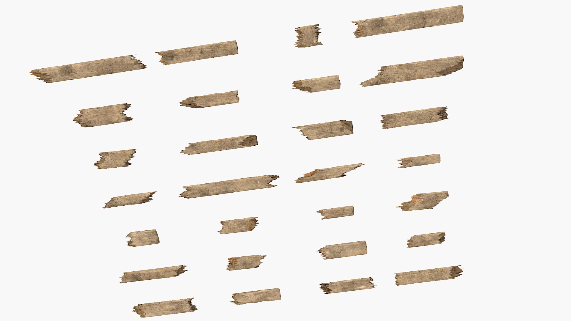 Wood Plank Debris Set 3D - TurboSquid 2139876