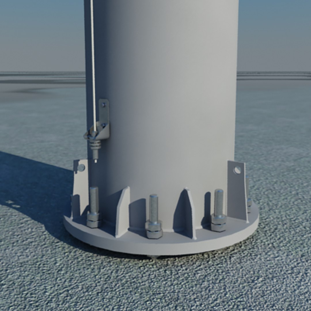 3d Cellular Monopole 15m Antenna Model