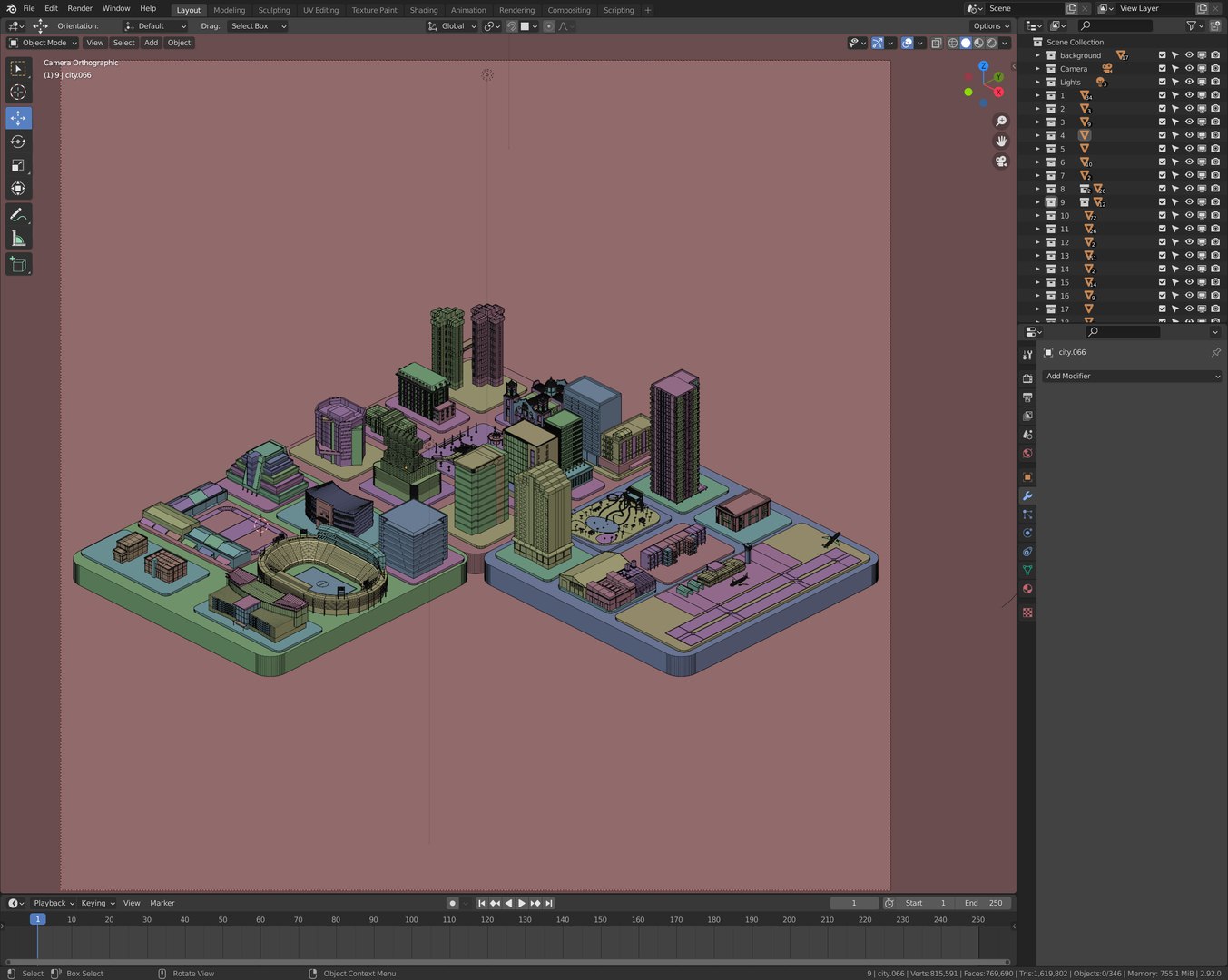 Isometric City Buildings 3D Model - TurboSquid 1712475
