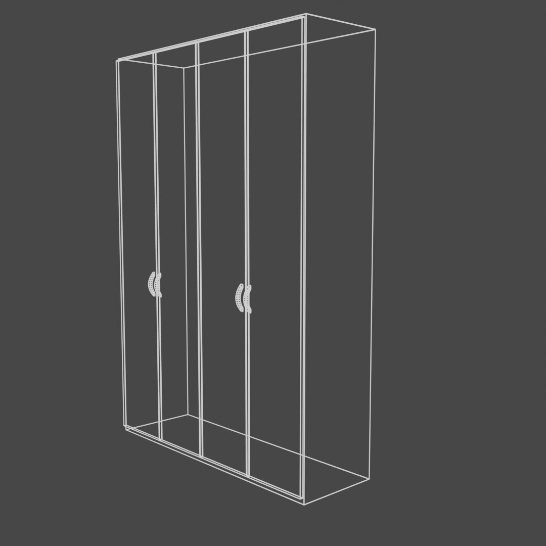 Simple Wardrobe 3D Model - TurboSquid 1633689