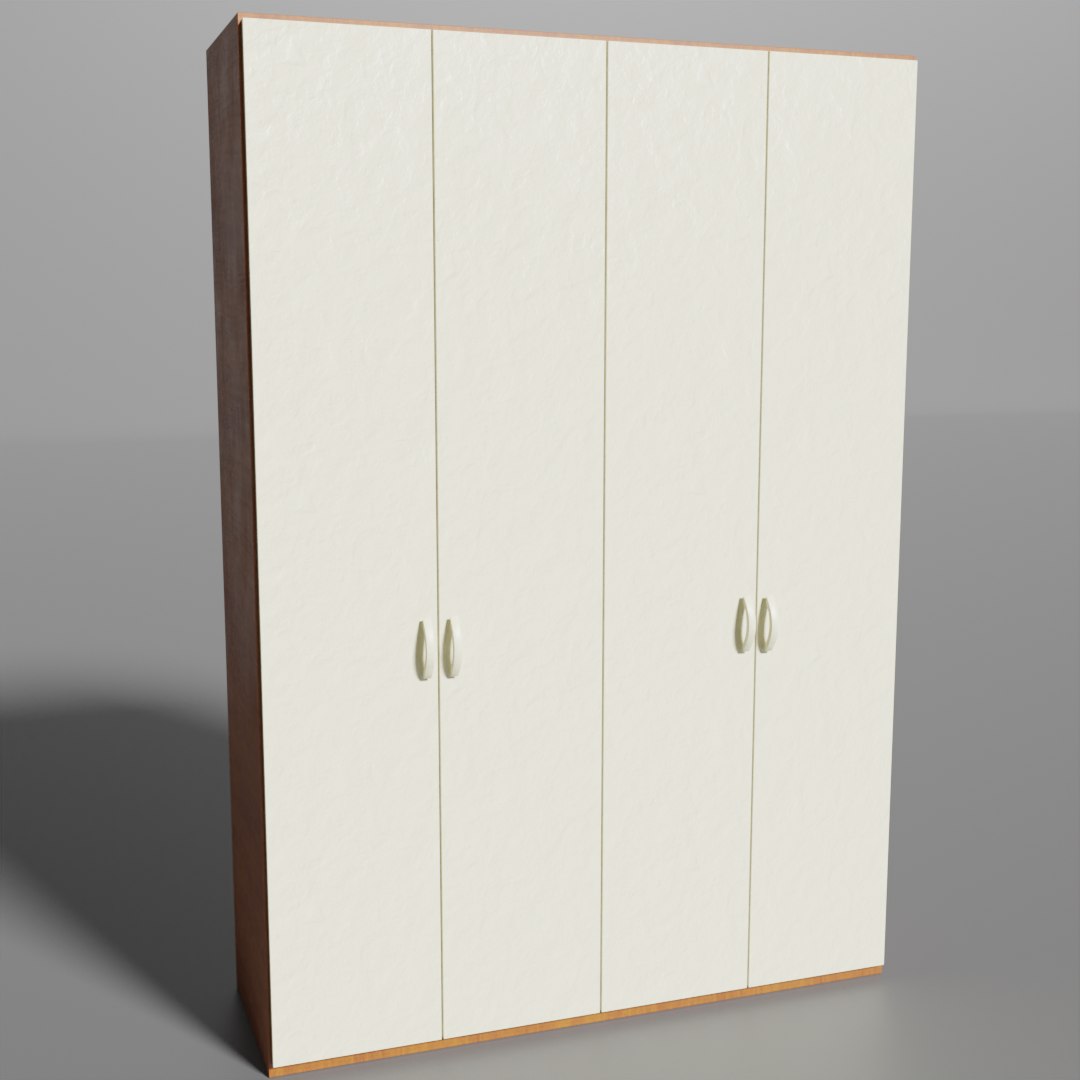 Simple Wardrobe 3D Model - TurboSquid 1633689