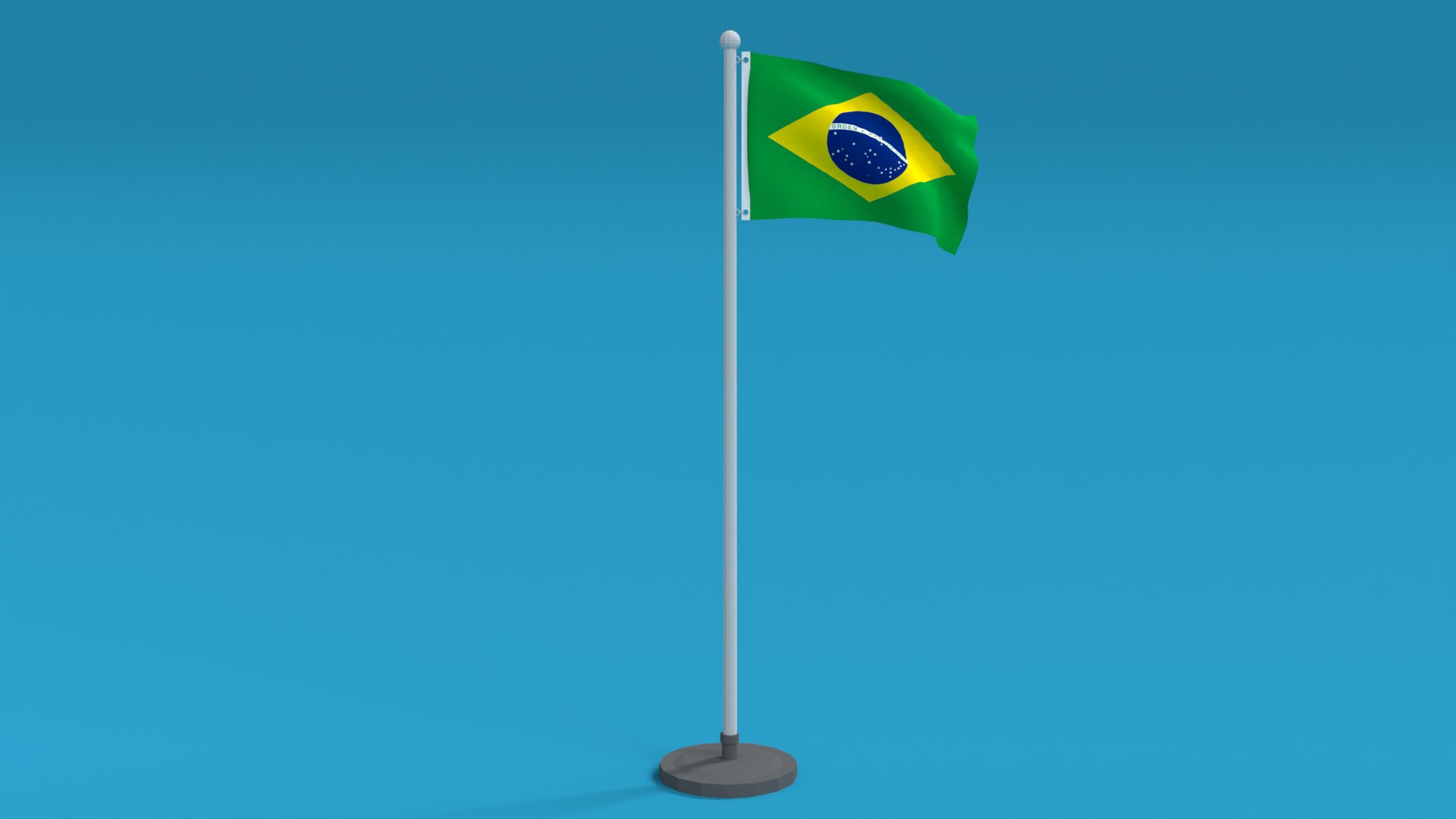 Low Poly Seamless Animated Brazil Flag 3D - TurboSquid 1845356