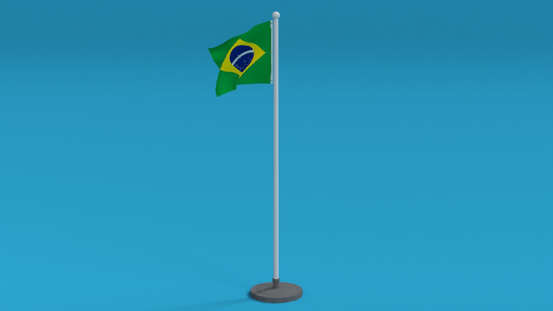 Low Poly Seamless Animated Brazil Flag 3D - TurboSquid 1845356