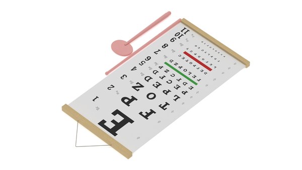 modelo 3d Tabla de optometría médica - TurboSquid 2372305