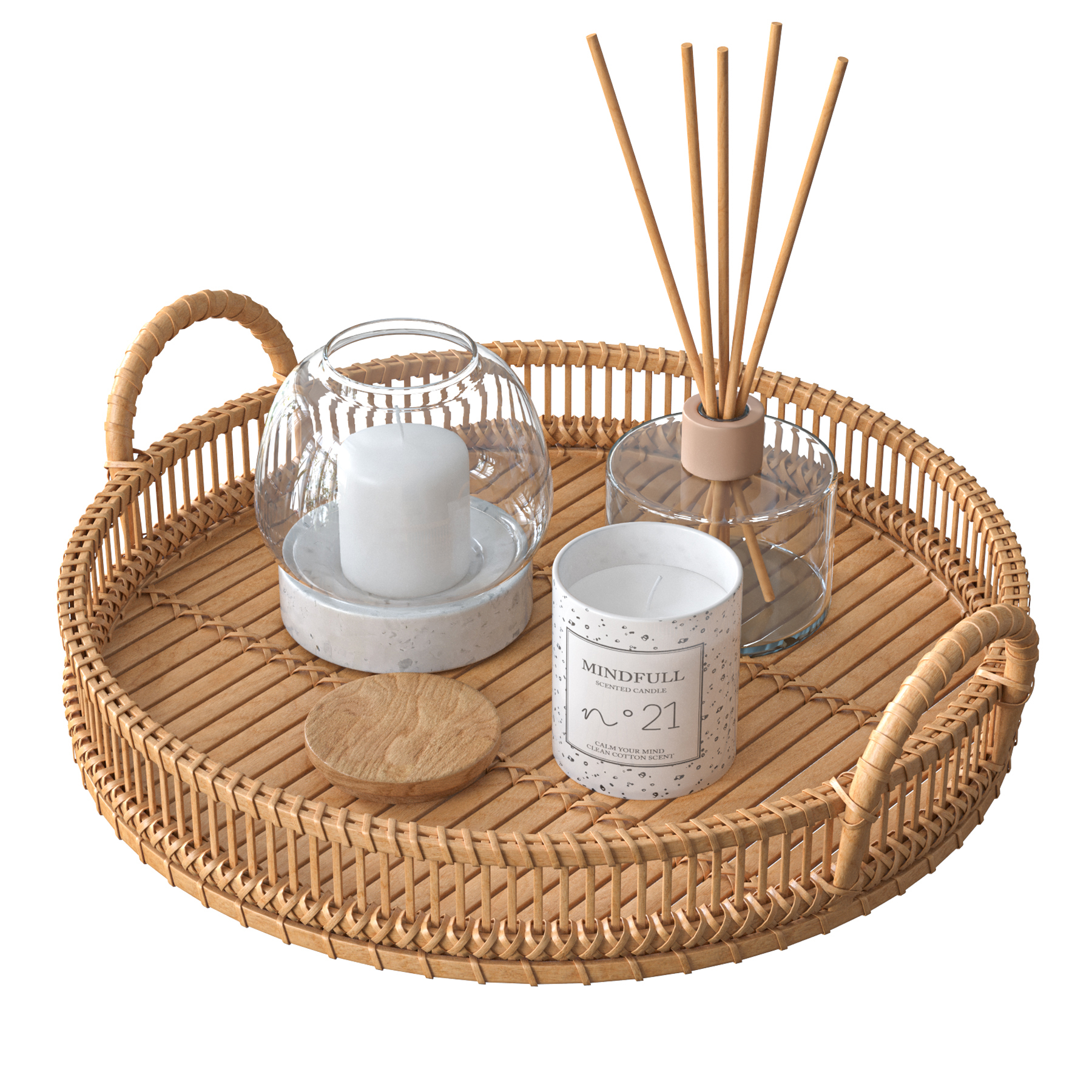 Rattan tray model - TurboSquid 1579140