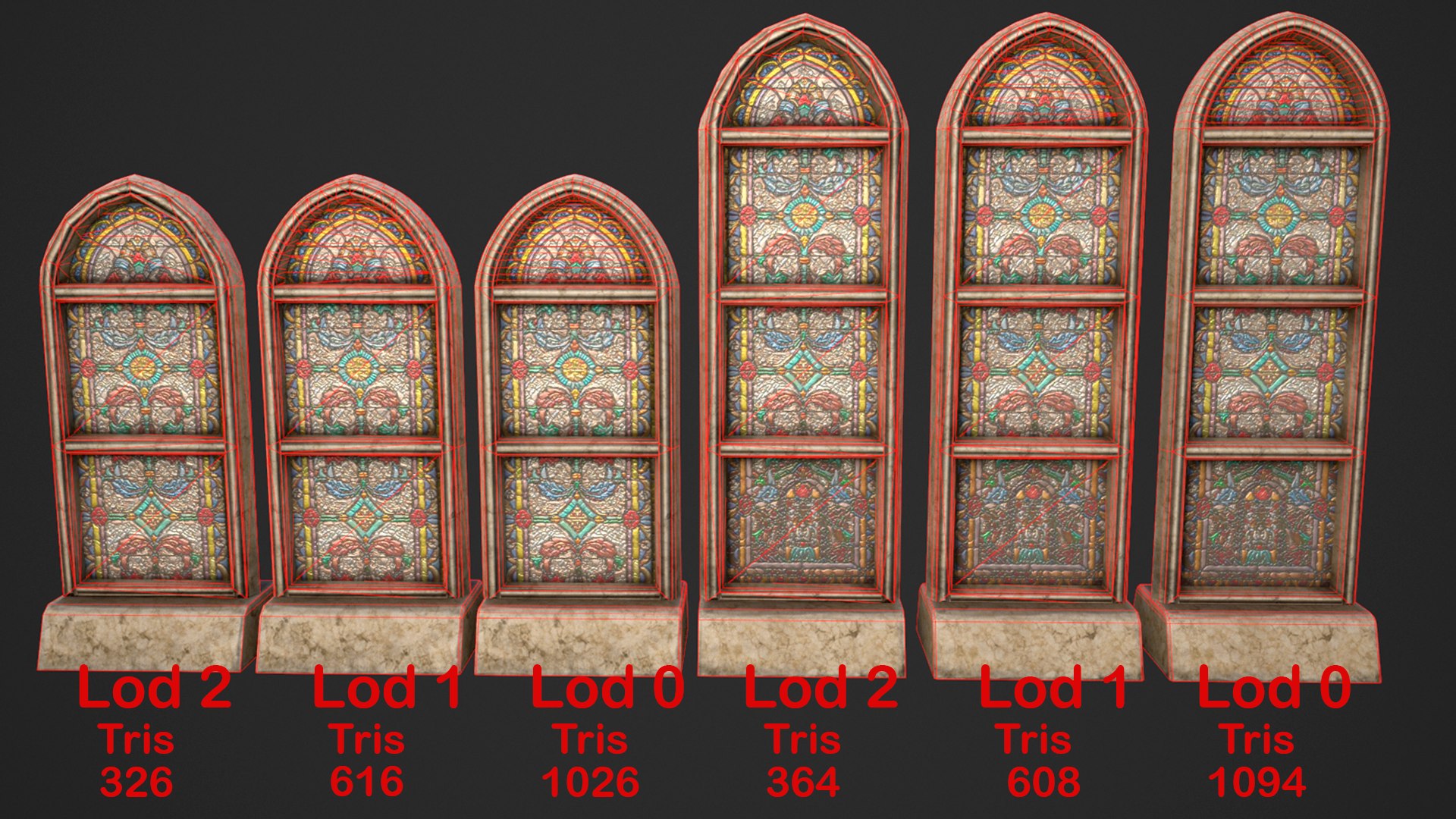 3D Stained Glass Church Window - TurboSquid 1819413