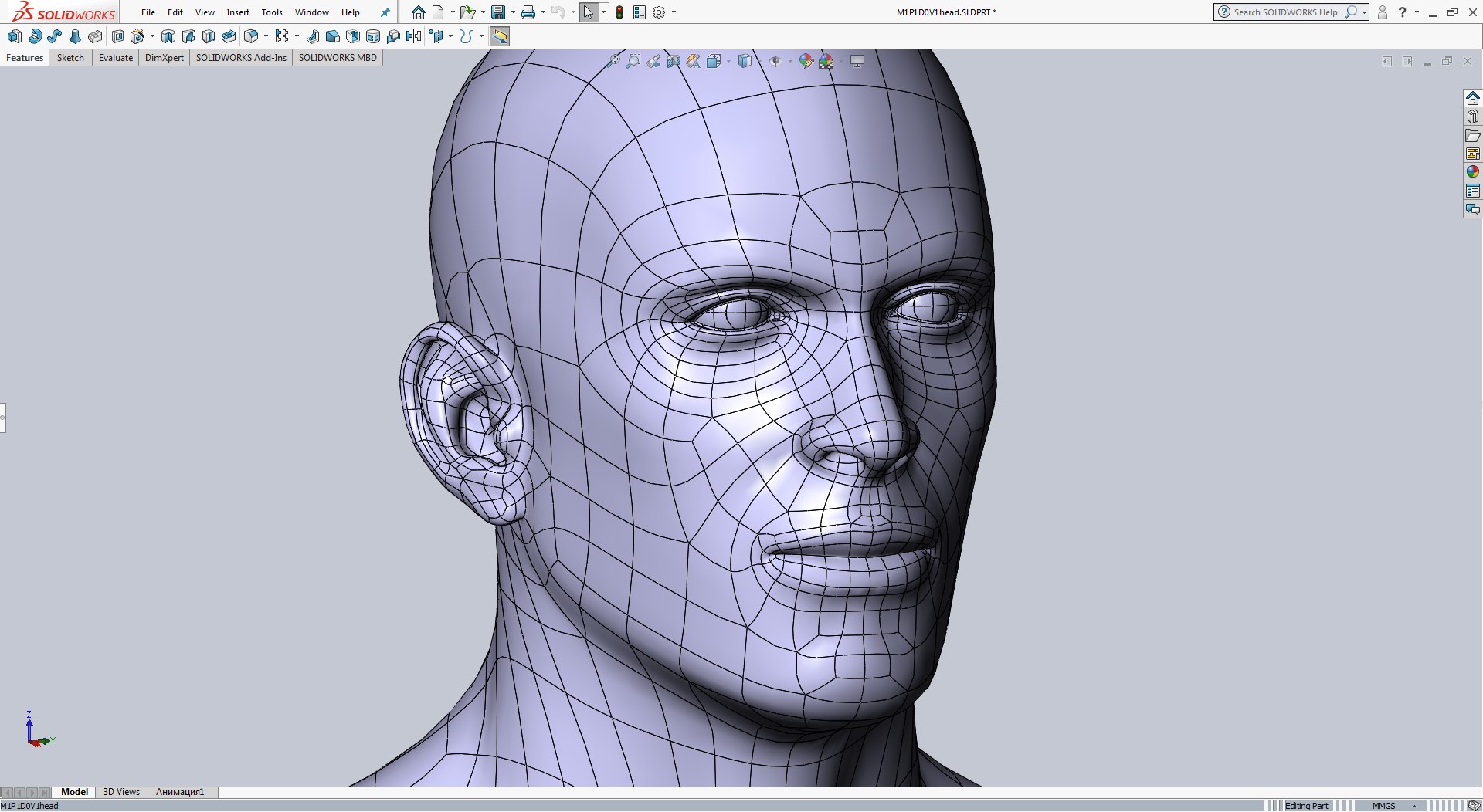 3D Man Head Model - TurboSquid 1295763