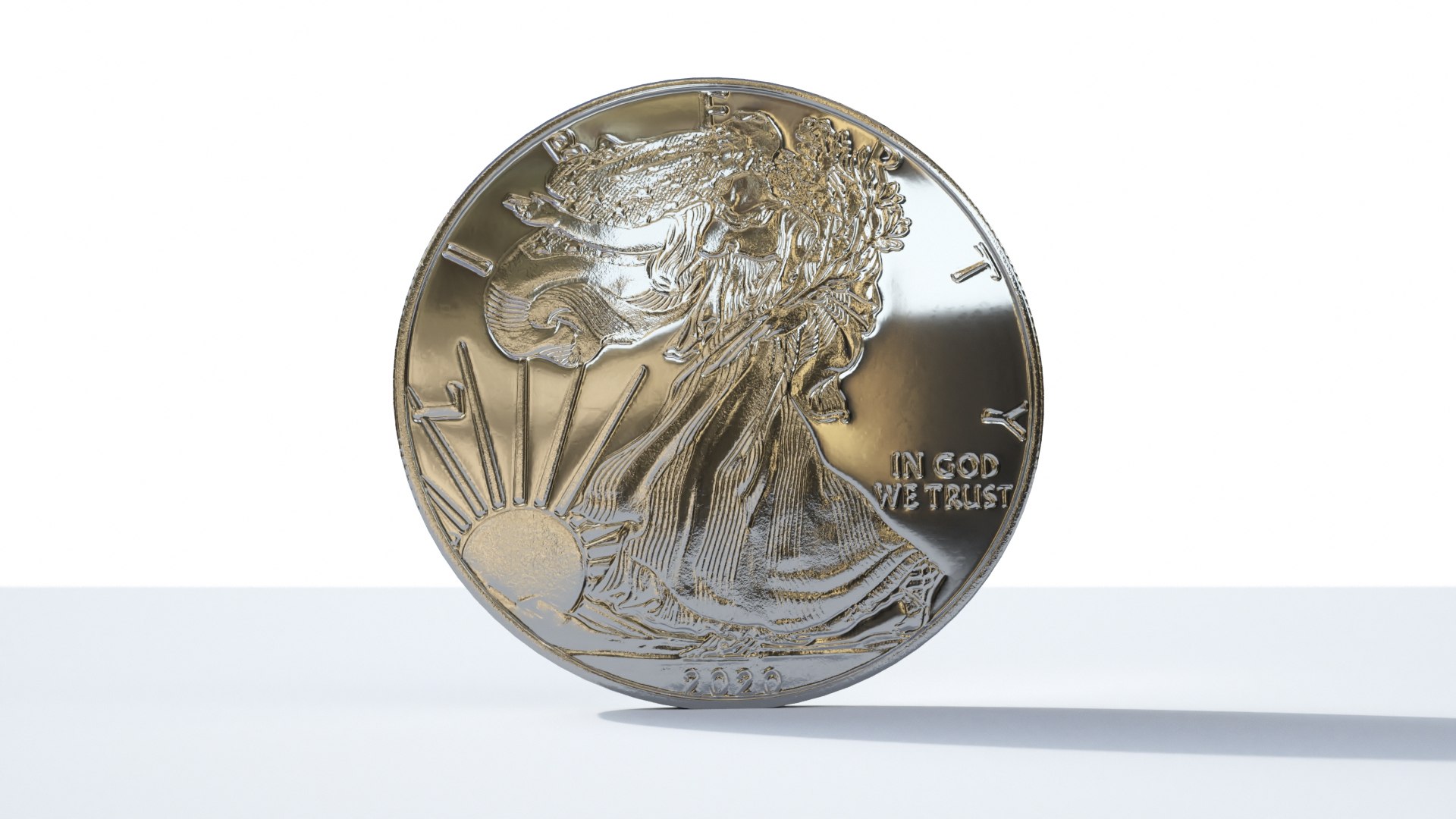 Silver Eagle Coin Model - TurboSquid 1727523
