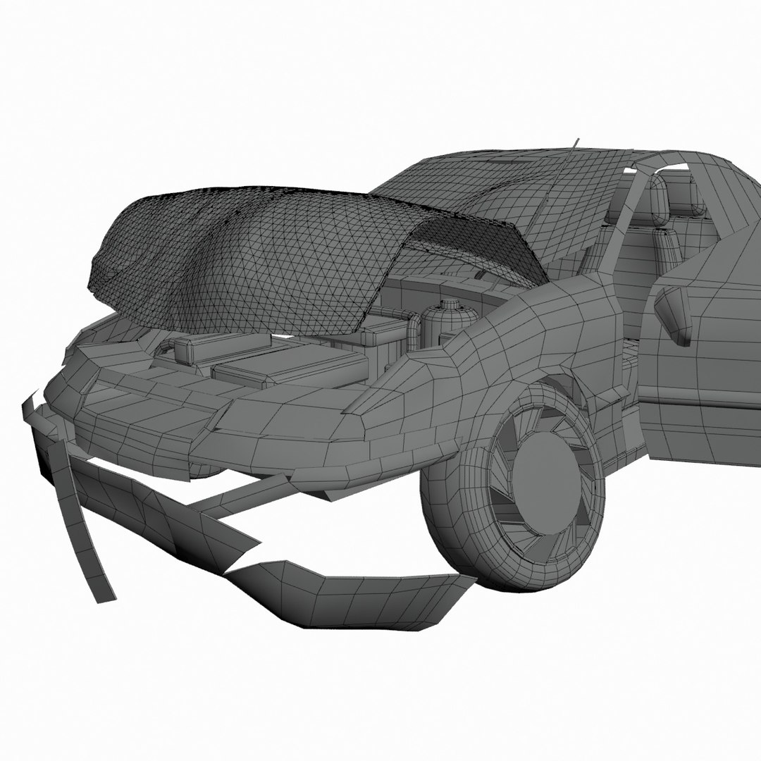 Opel Crashed 3d Model