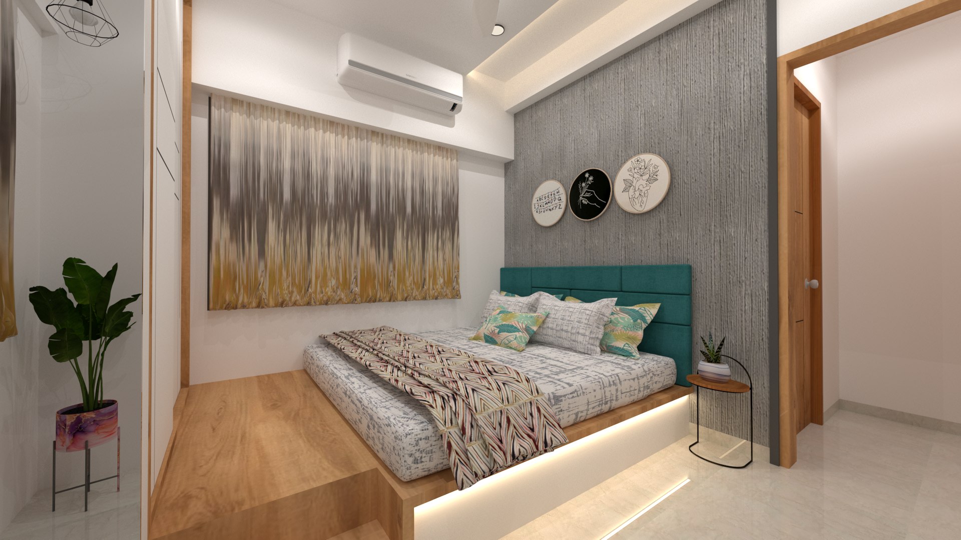 2bhk Apartment Interior 3D Model - TurboSquid 1916674