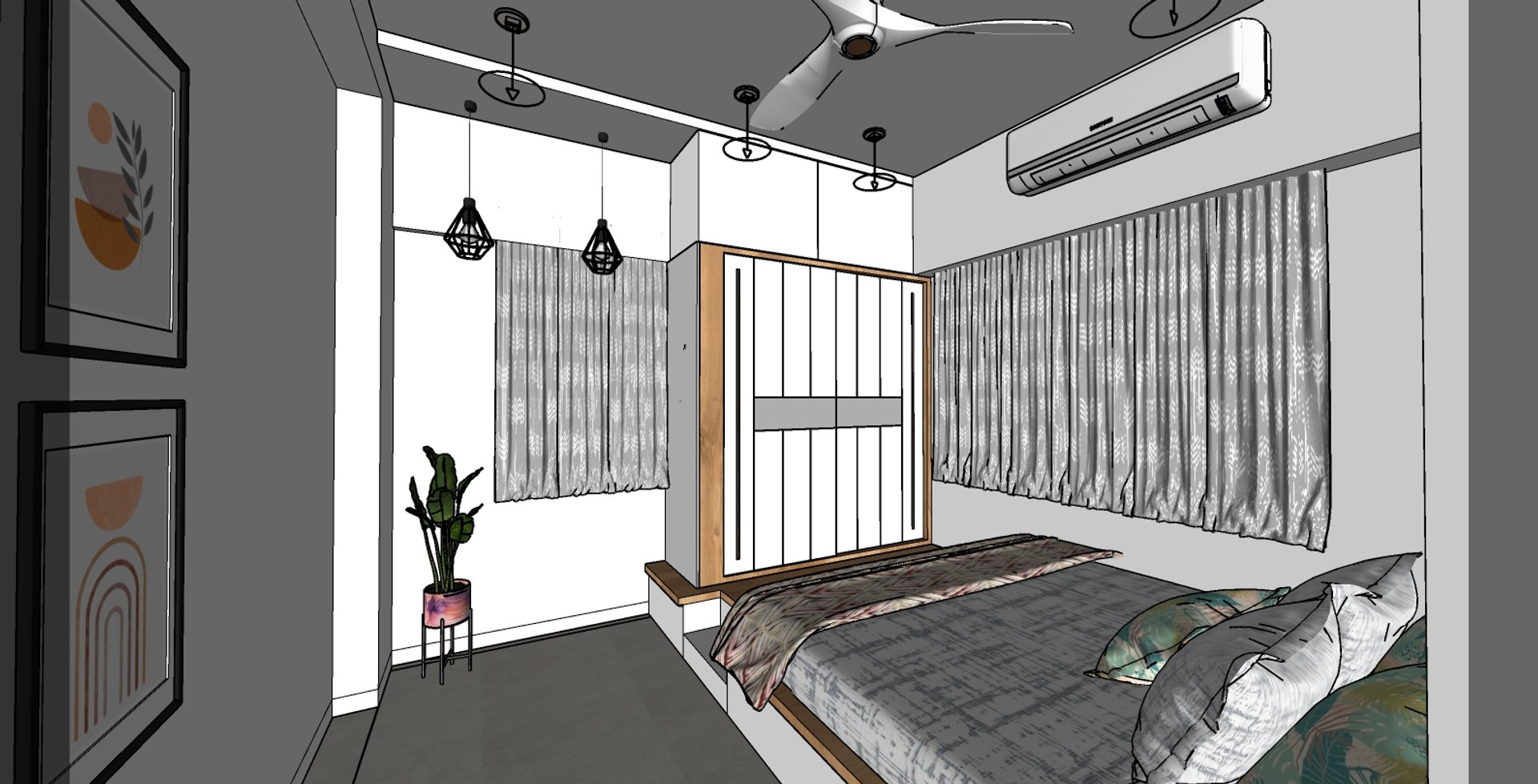 2bhk Apartment Interior 3D Model - TurboSquid 1916674