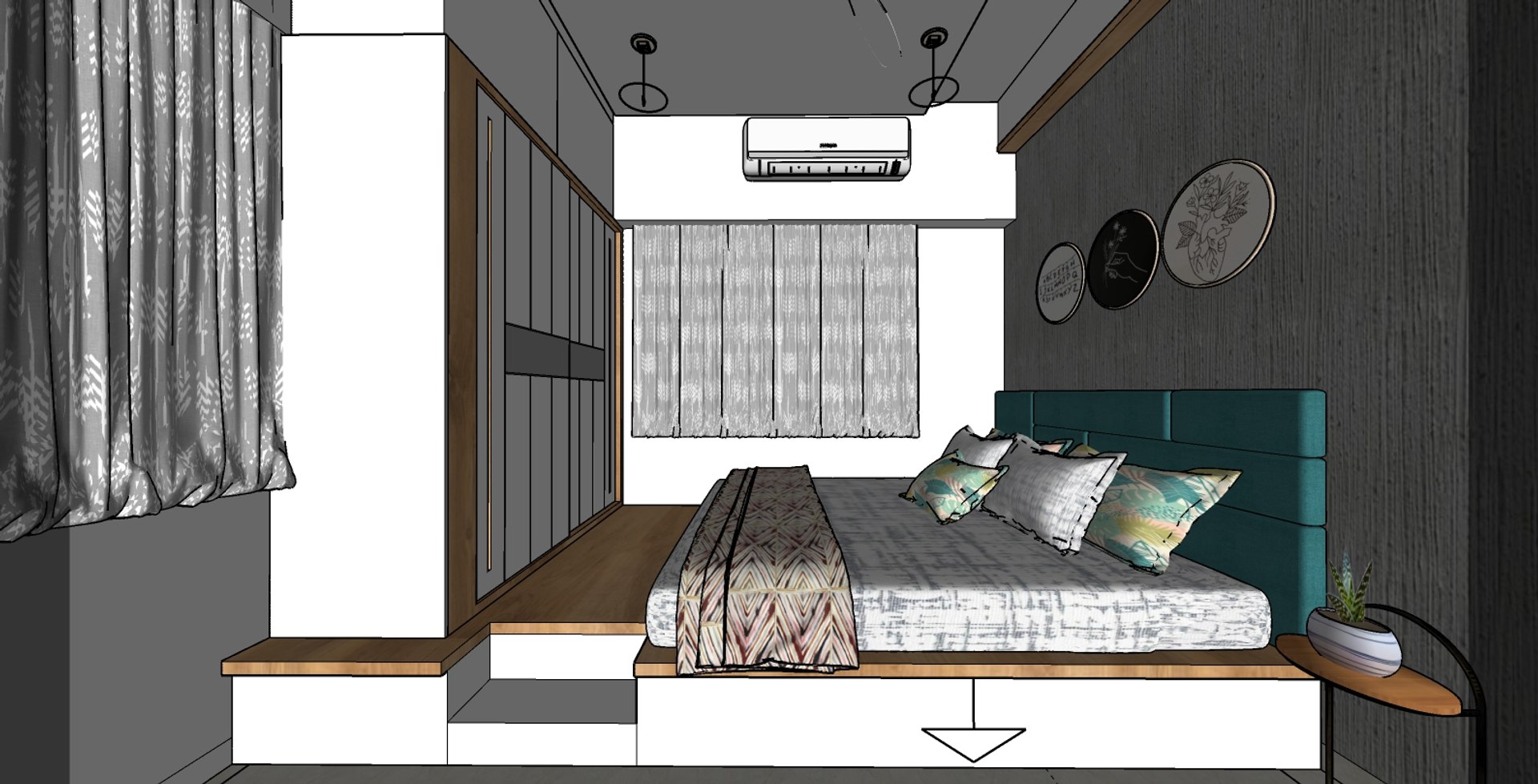 2bhk Apartment Interior 3D Model - TurboSquid 1916674