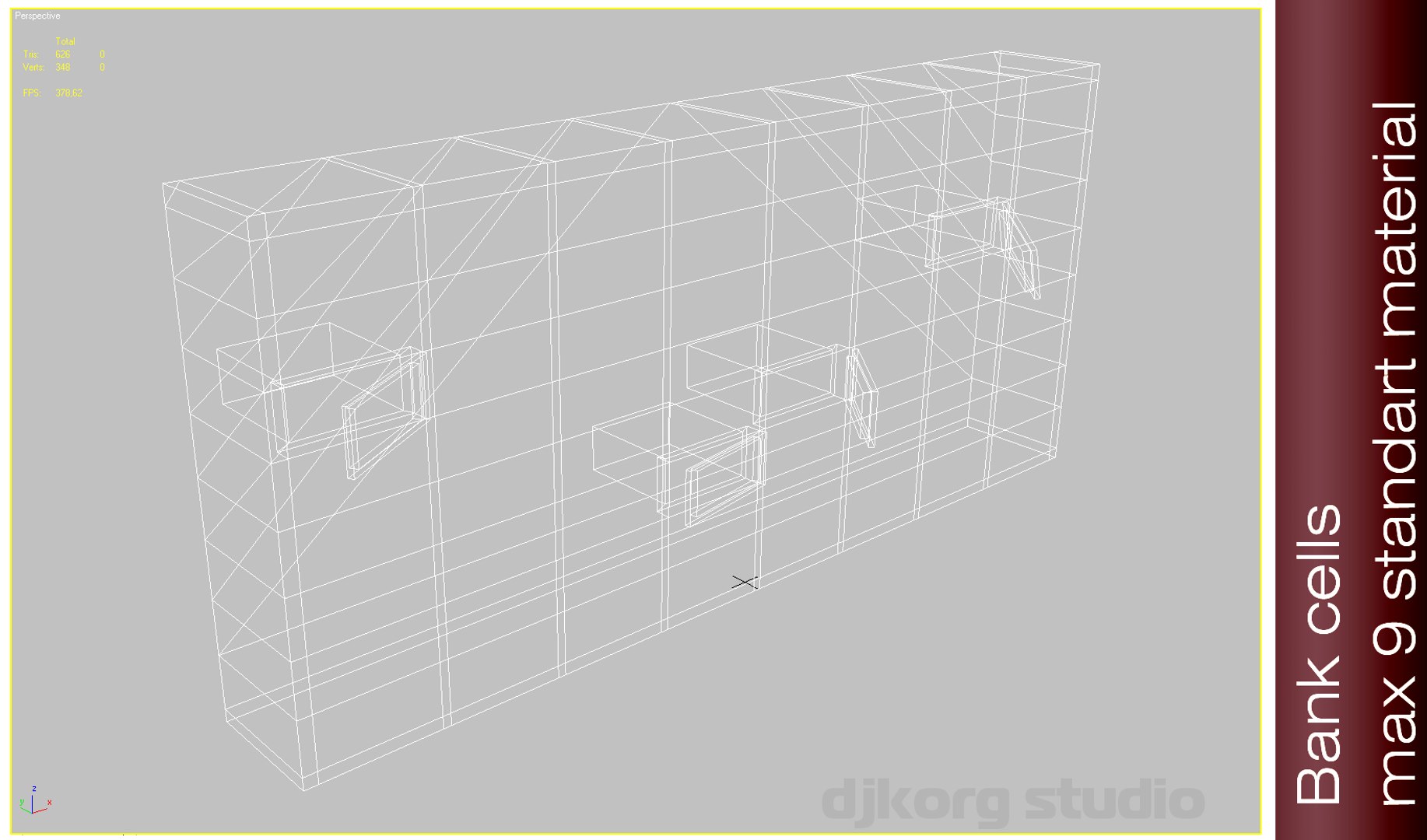 bank safe deposit 3d model
