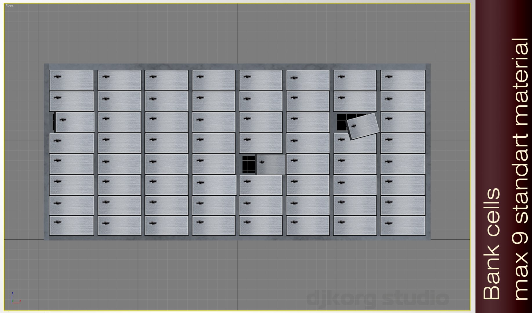 bank safe deposit 3d model