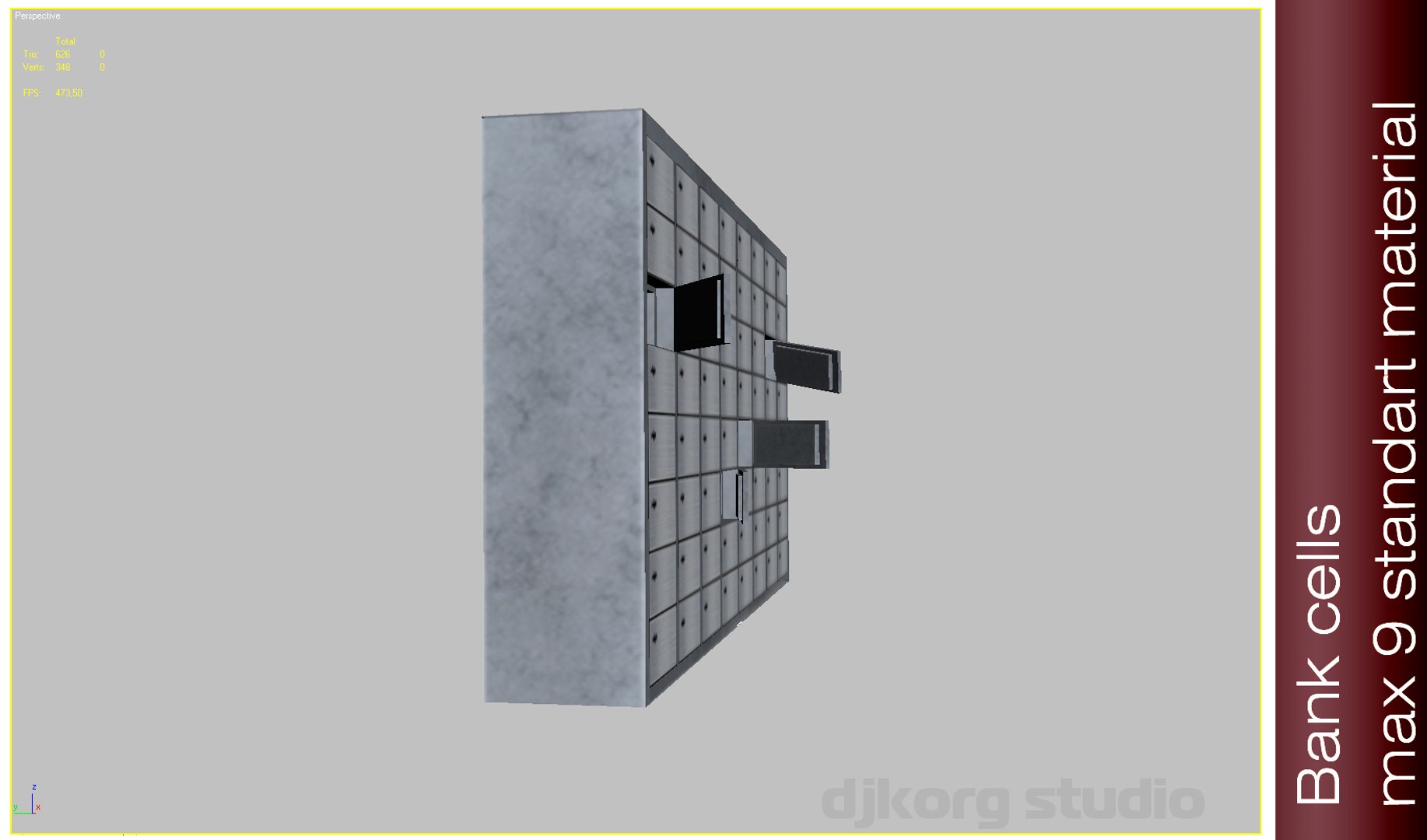 bank safe deposit 3d model