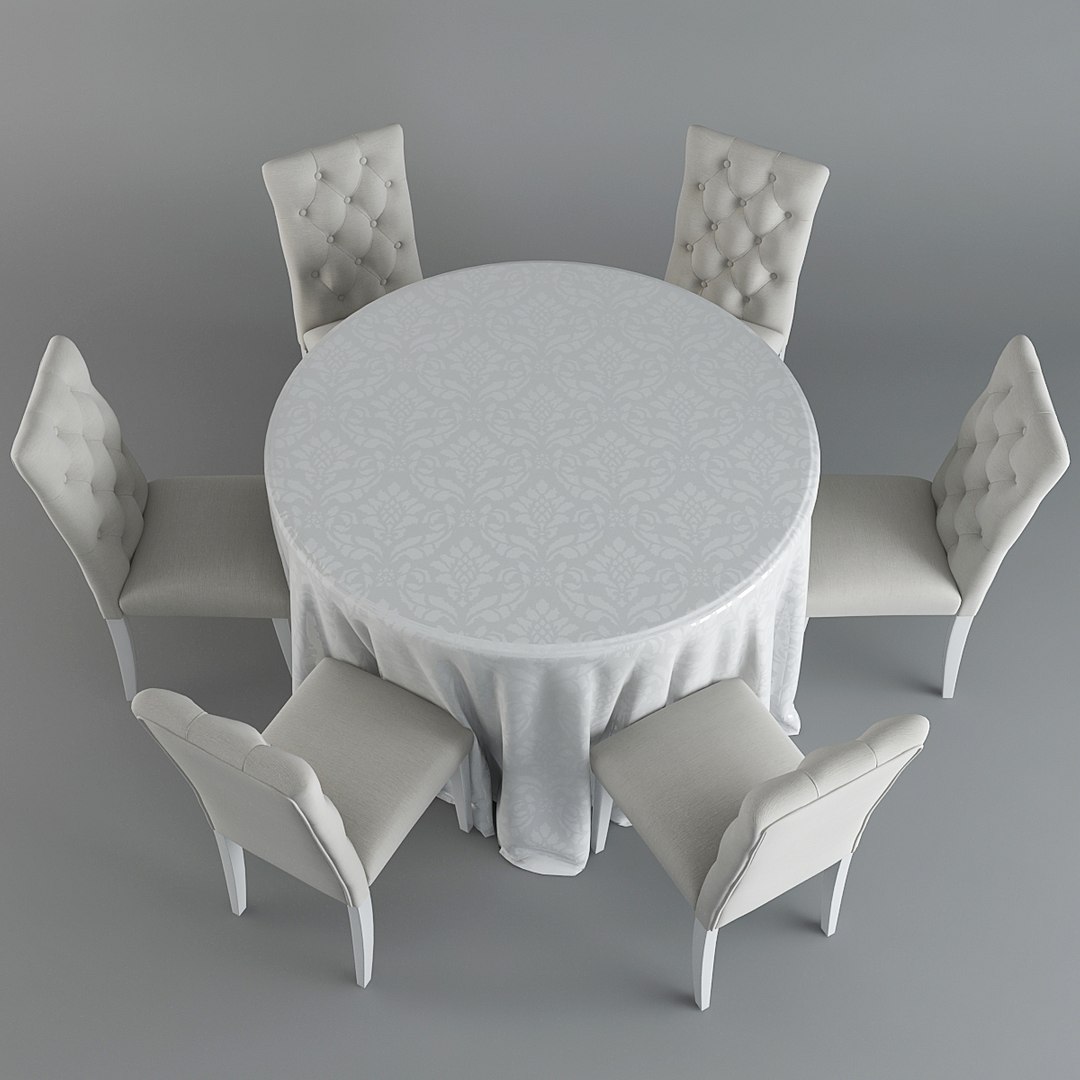 3D Brookline Tufted Table - TurboSquid 1380565