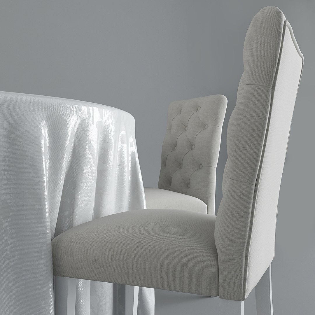 3D Brookline Tufted Table - TurboSquid 1380565