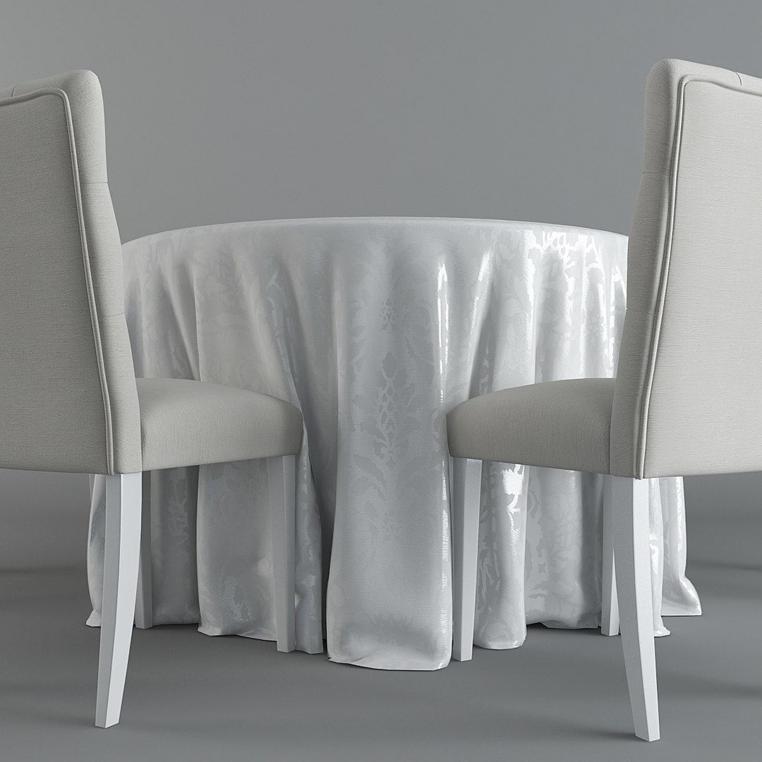 3D Brookline Tufted Table - TurboSquid 1380565