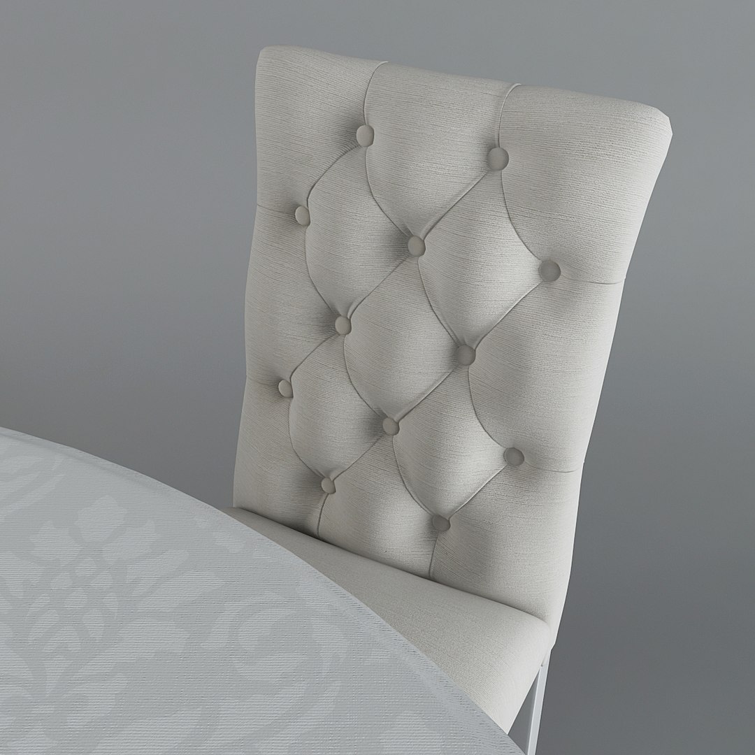 3D Brookline Tufted Table - TurboSquid 1380565