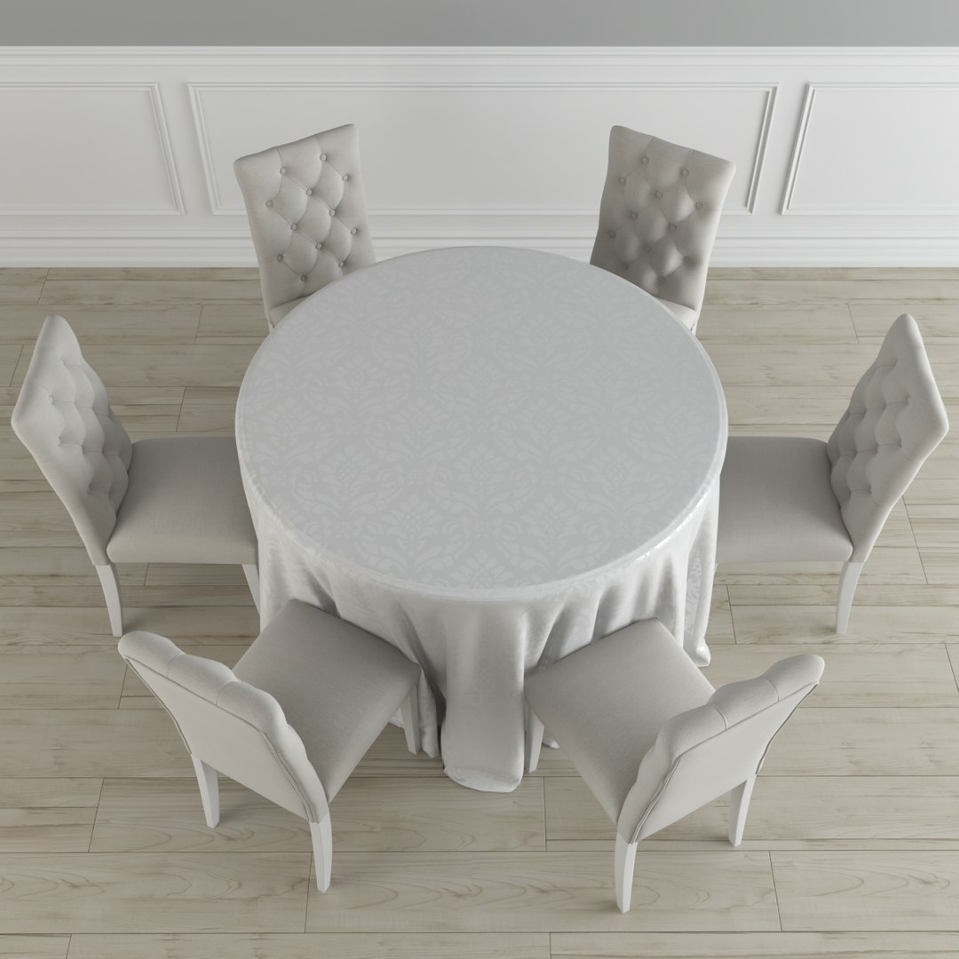 3D Brookline Tufted Table - TurboSquid 1380565