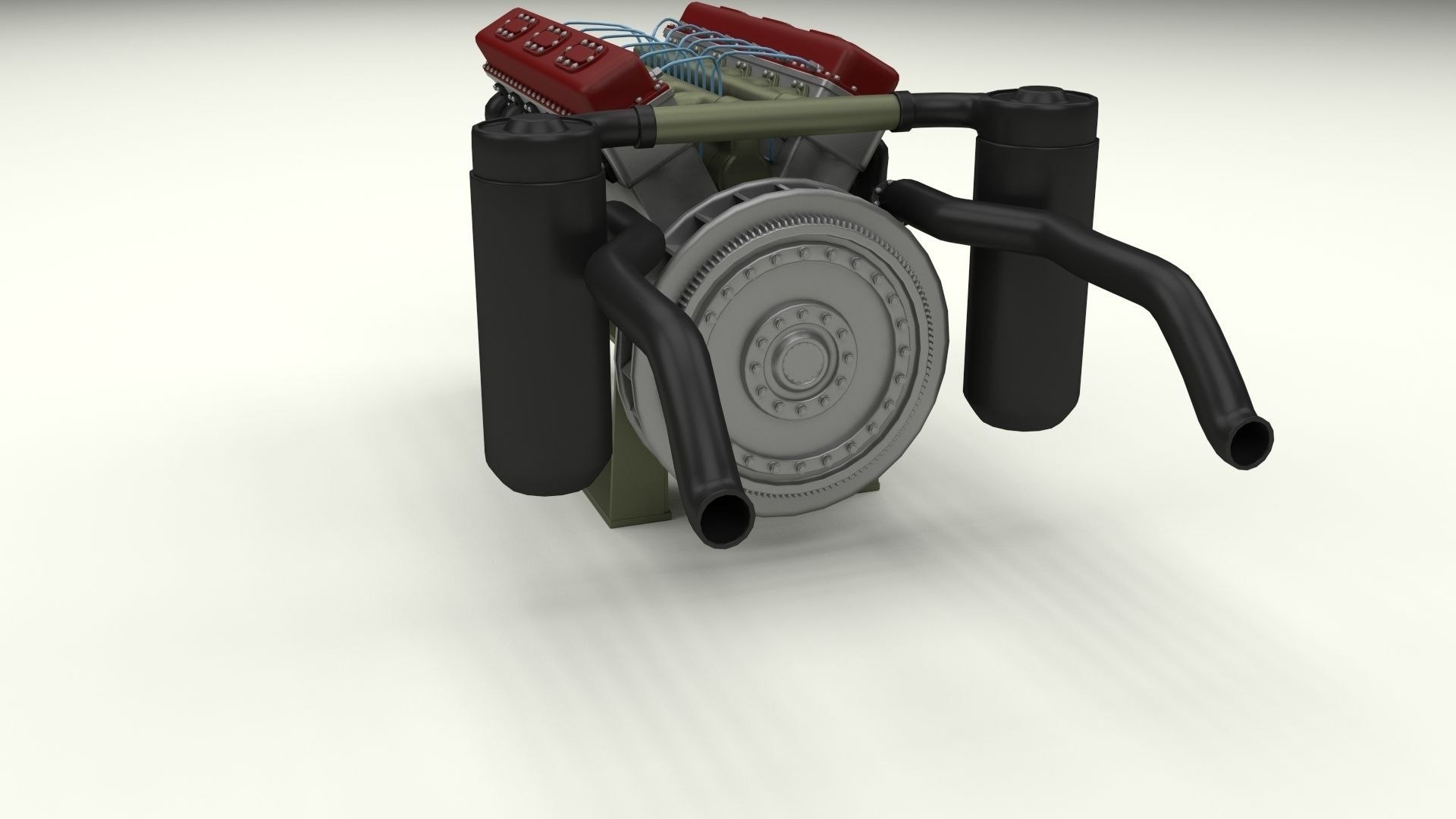 T-34 Engine Transmission T 3d Model