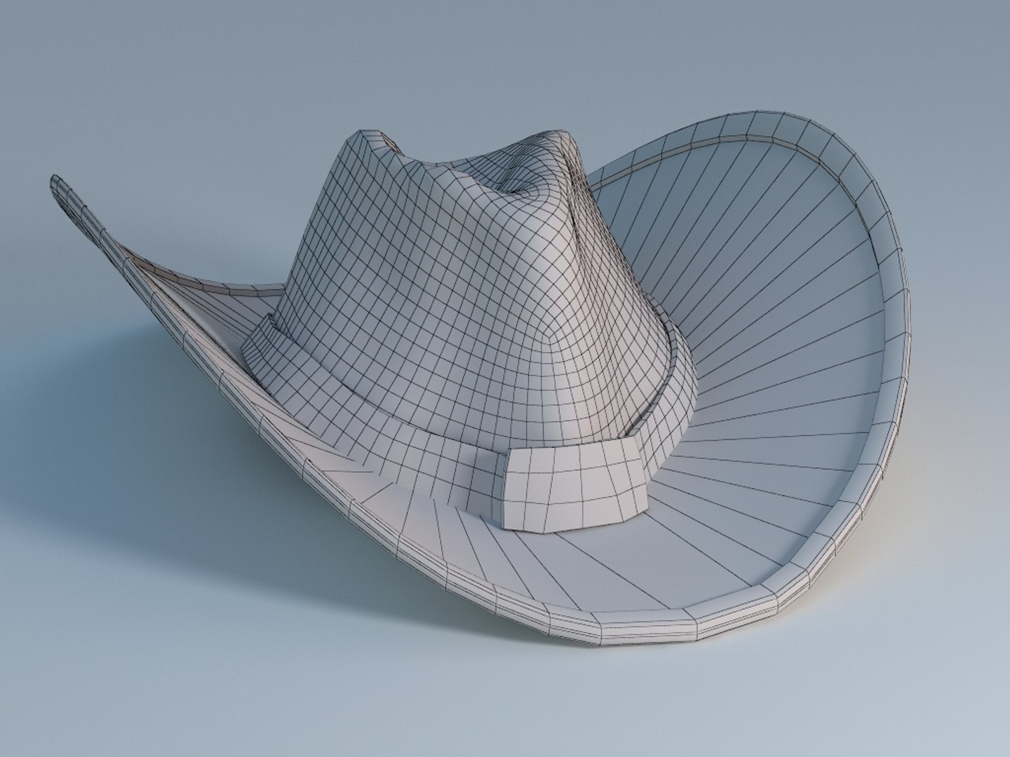 3d cowboy hat model