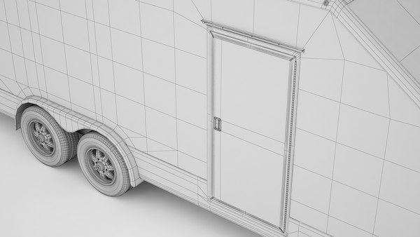 Enclosed Car Hauler Trailer 09 3D - TurboSquid 1856308