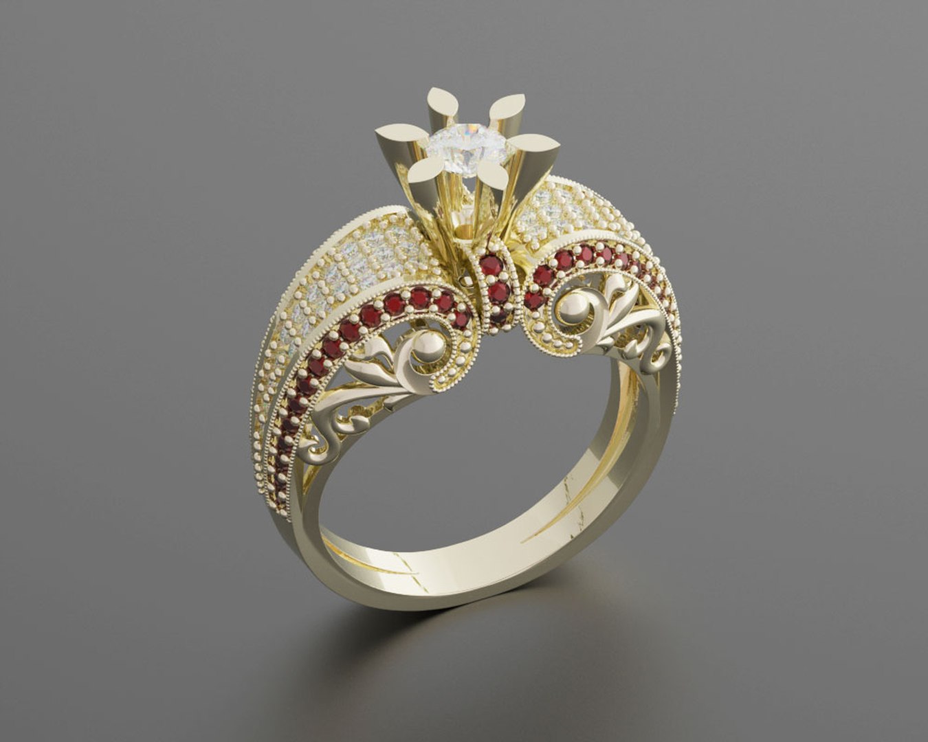 3D Fashion Women Engagement Ring Model - TurboSquid 1967595