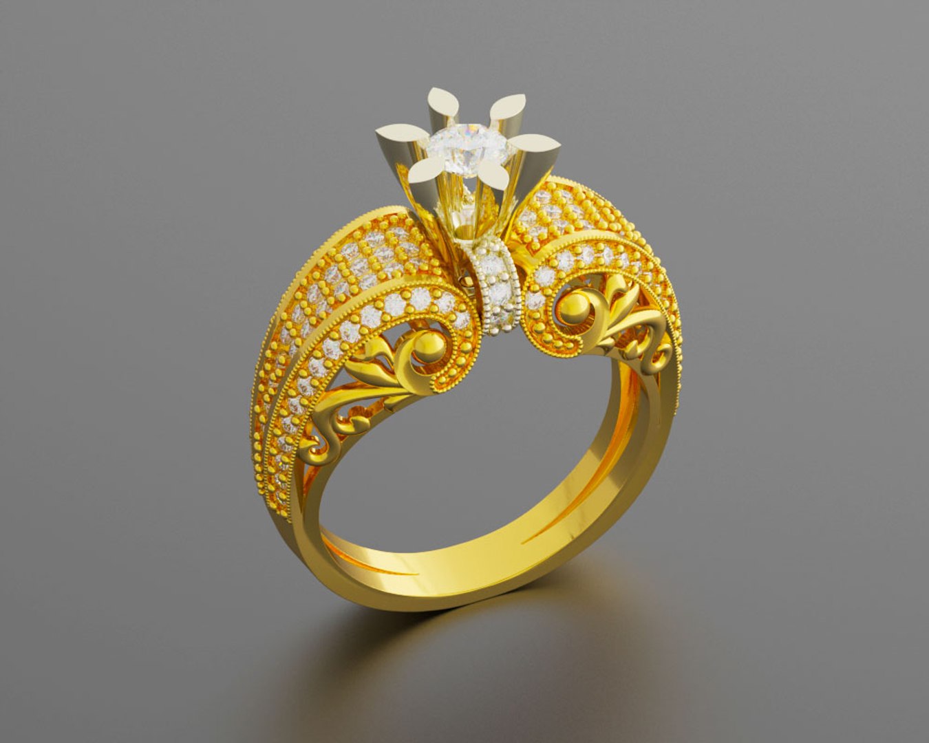 3D Fashion Women Engagement Ring Model - TurboSquid 1967595