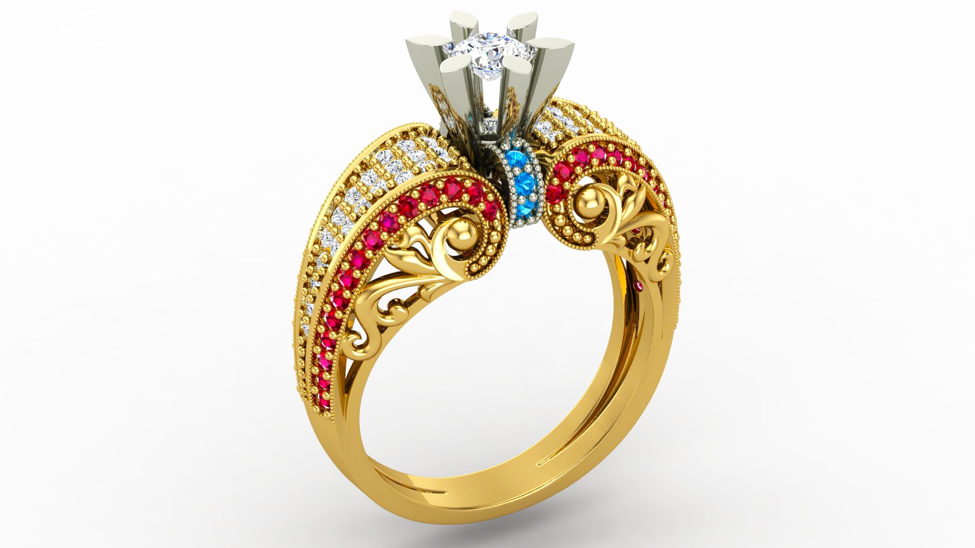 3D Fashion Women Engagement Ring Model - TurboSquid 1967595