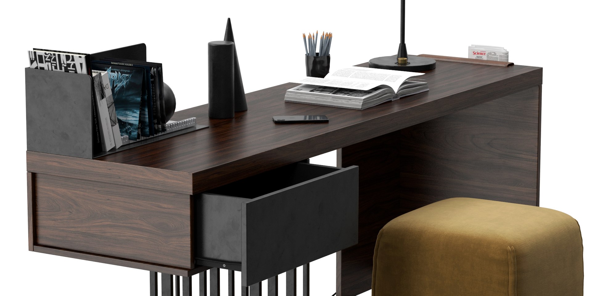 3D scriba desk molteni model - TurboSquid 1432404