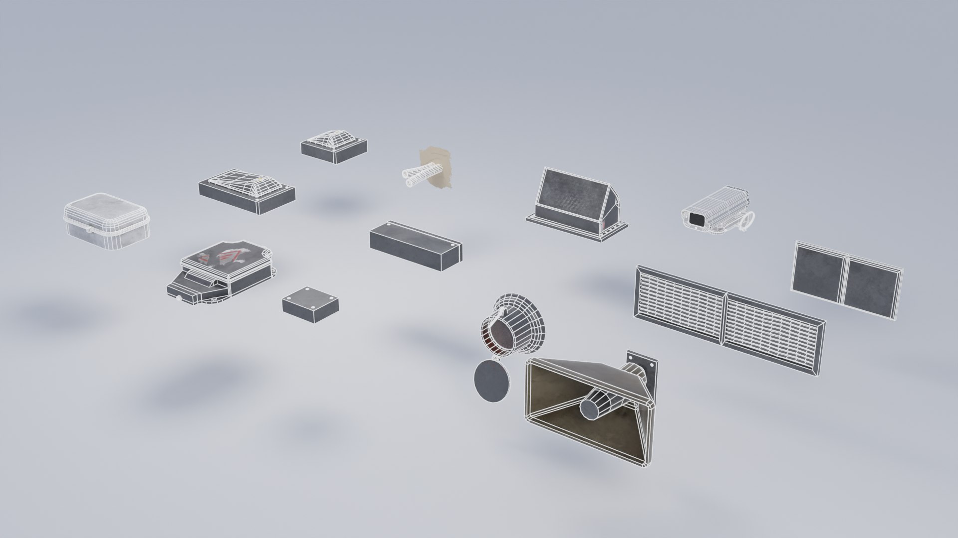 Building Exterior Greebles 4K And 2K 3D Model - TurboSquid 2004724