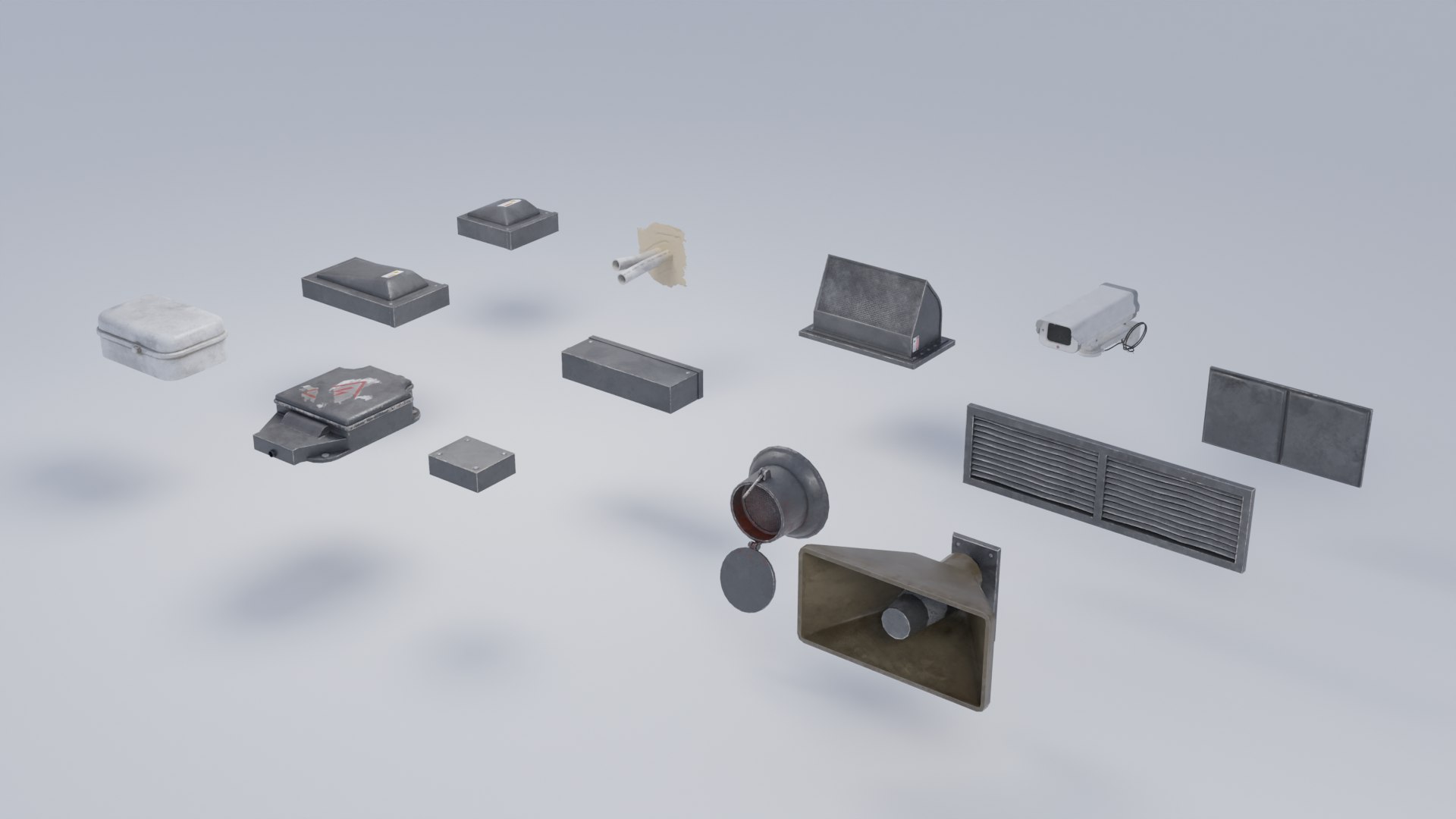 Building Exterior Greebles 4K And 2K 3D Model - TurboSquid 2004724