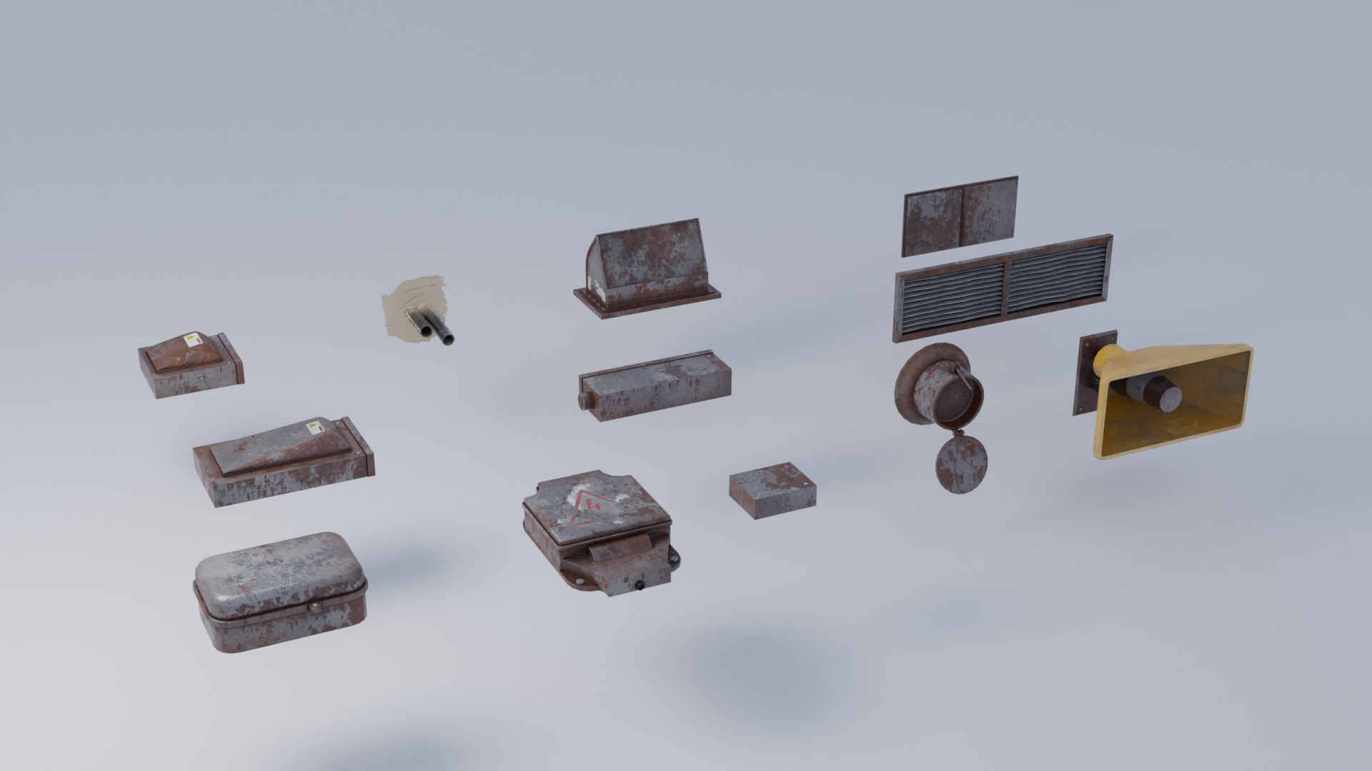 Building Exterior Greebles 4K And 2K 3D Model - TurboSquid 2004724