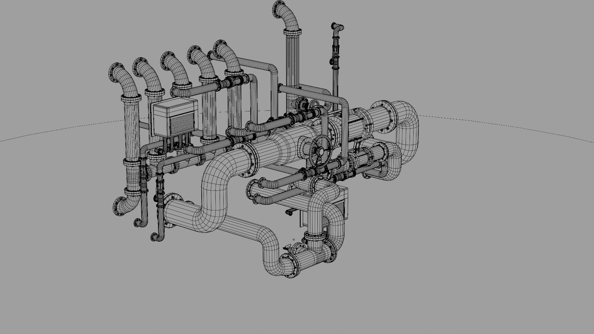 3D Industrial Pipes Set - TurboSquid 1848052