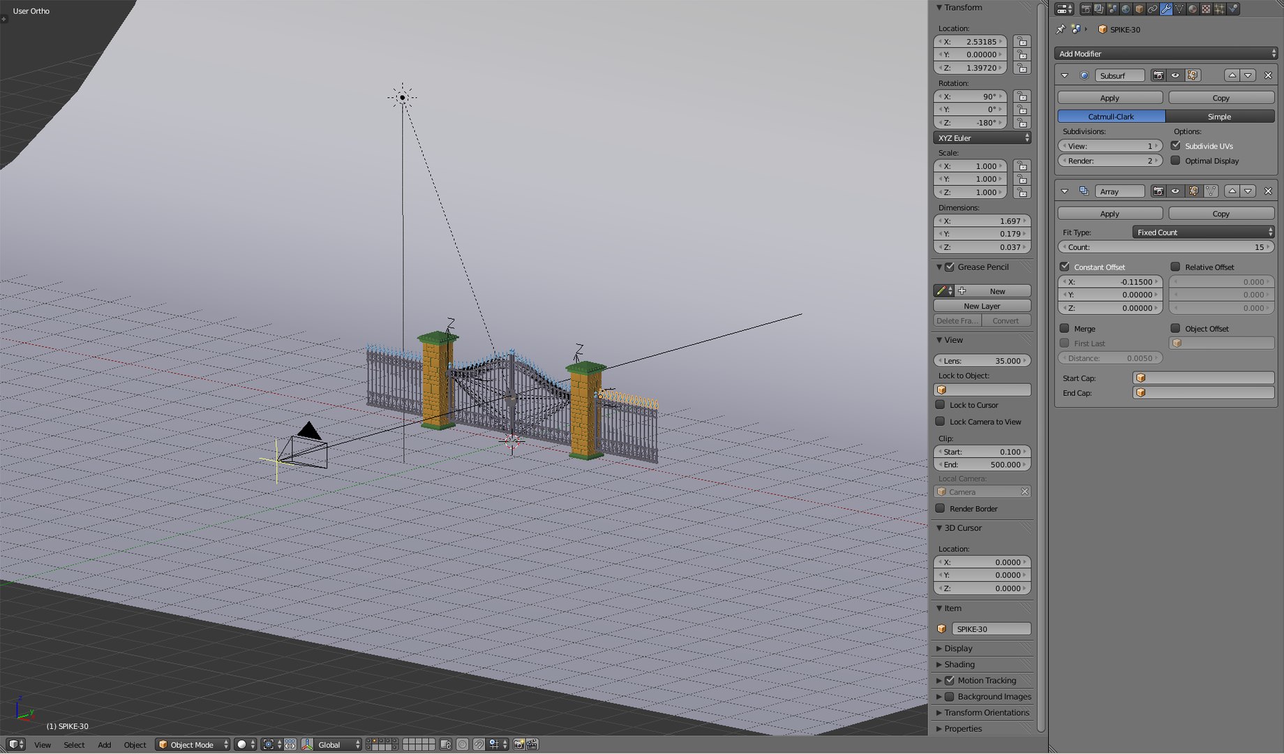 Opening Iron Gate Animation 3D - TurboSquid 2024531