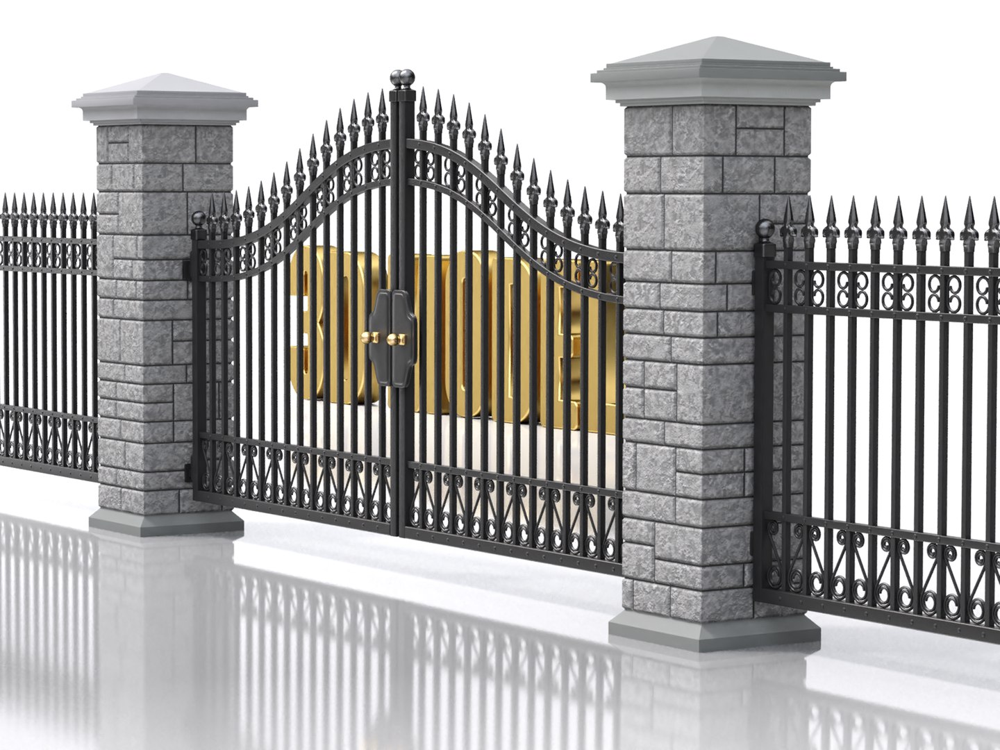 Opening Iron Gate Animation 3D - TurboSquid 2024531