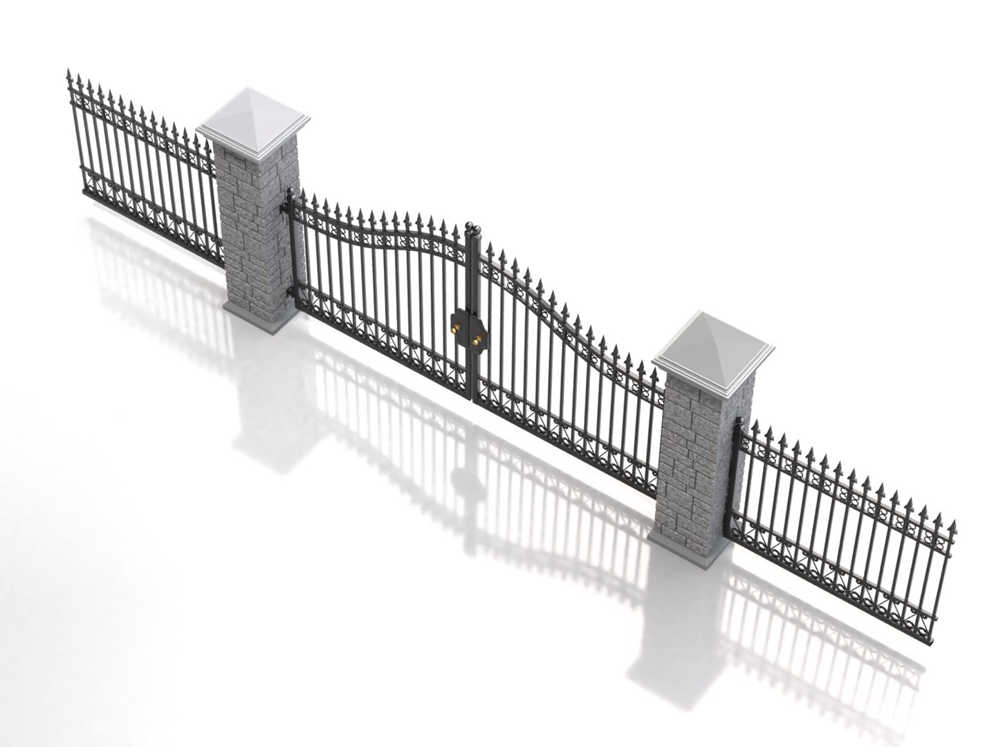 Opening Iron Gate Animation 3D - TurboSquid 2024531