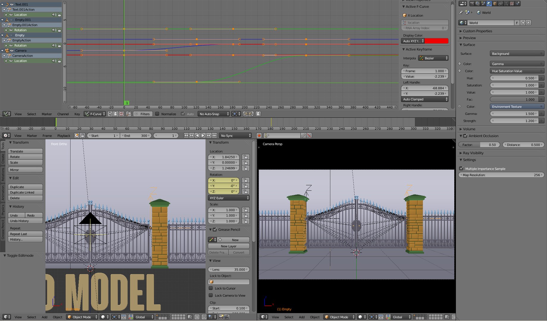 Opening Iron Gate Animation 3D - TurboSquid 2024531