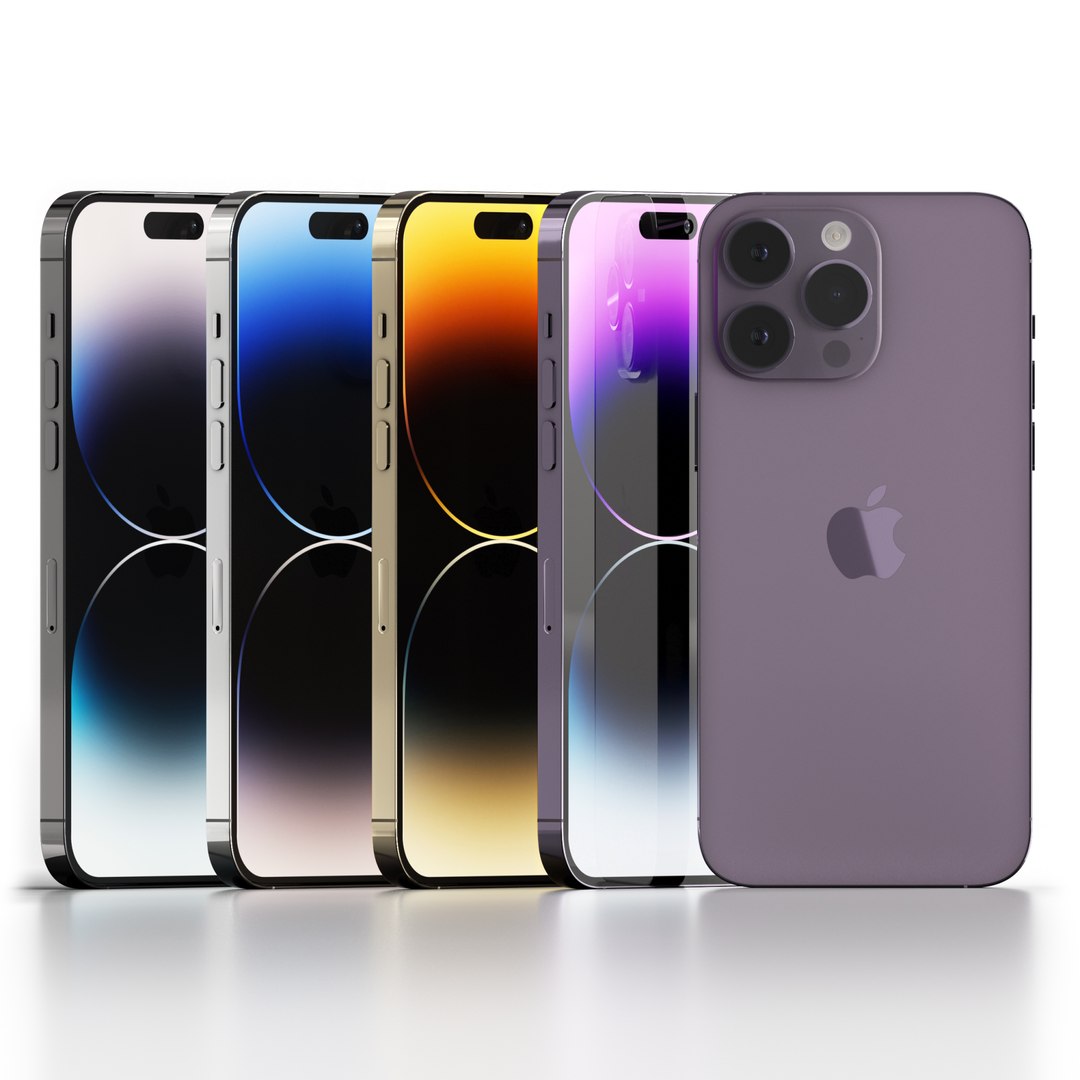 3D IPhone 14 Pro Max 4 Color Options Low-poly PBR - TurboSquid 1971047