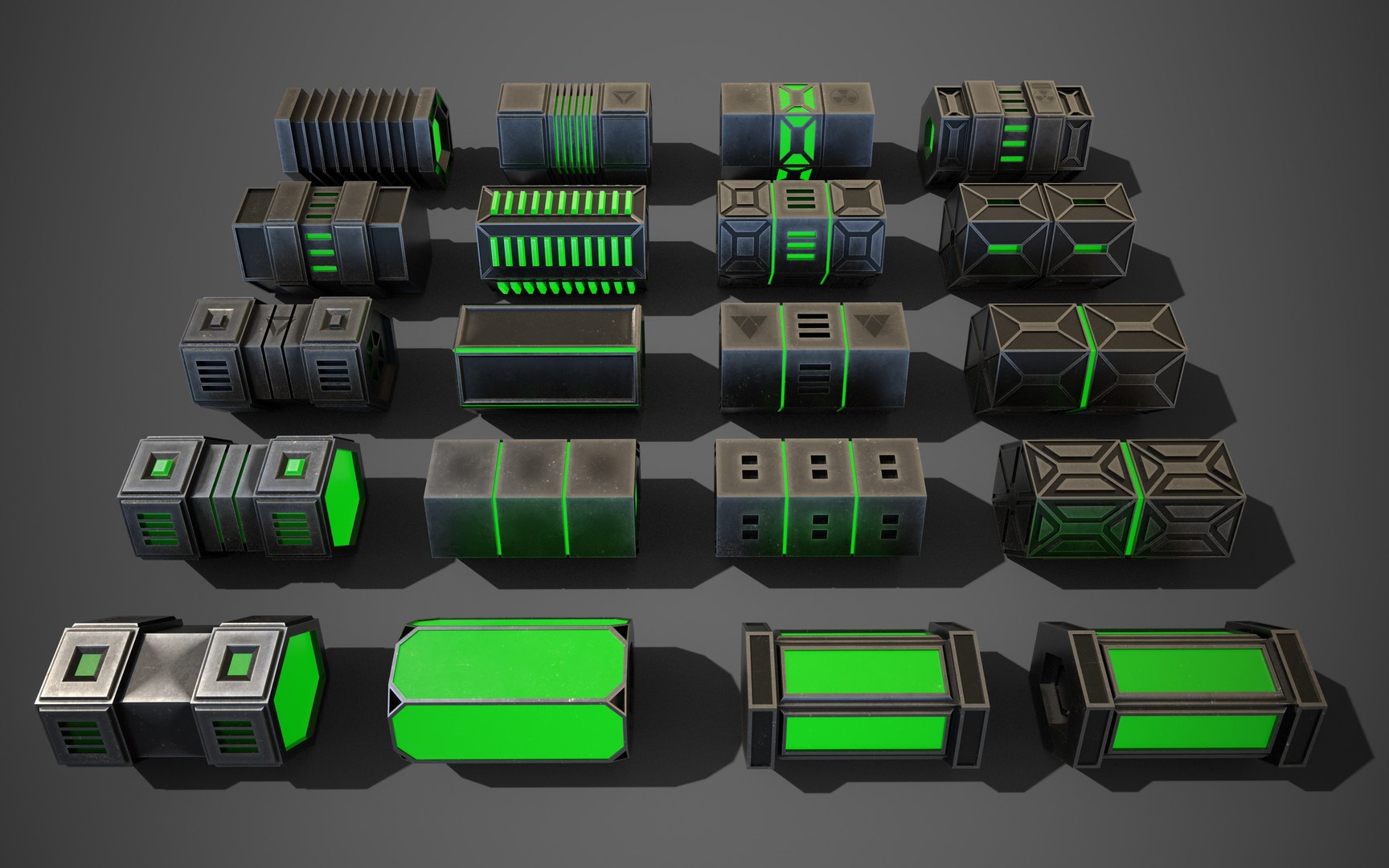 NGon Box Collection Metal 3D Model - TurboSquid 2426579