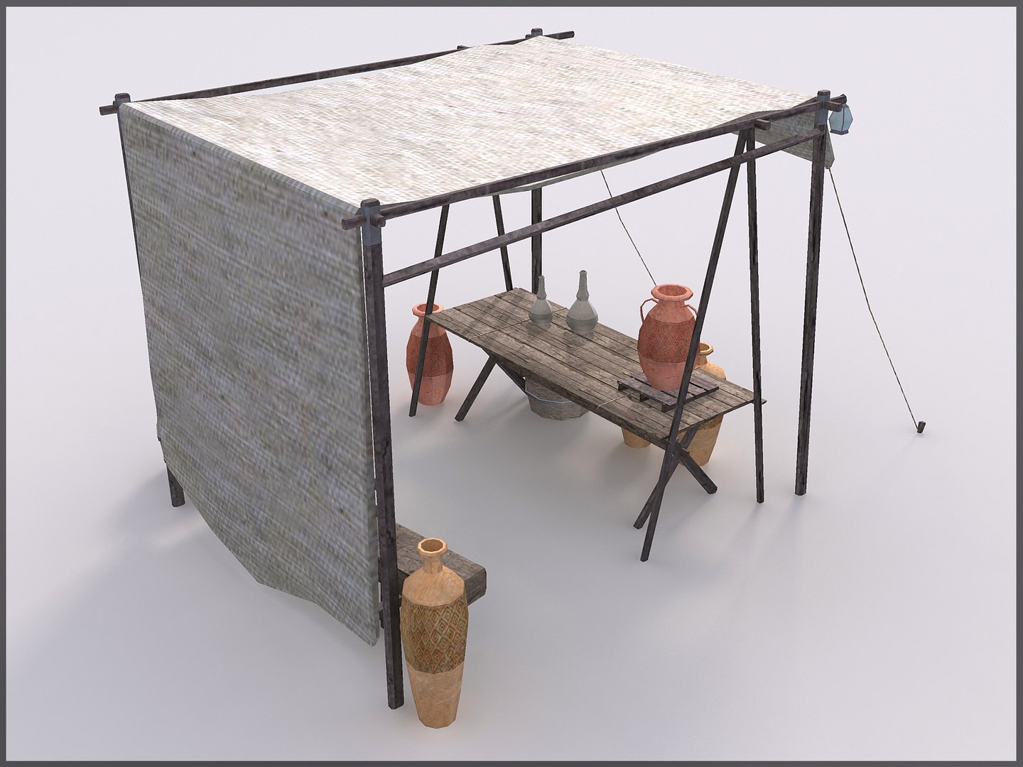 Pottery Stall 3d Model