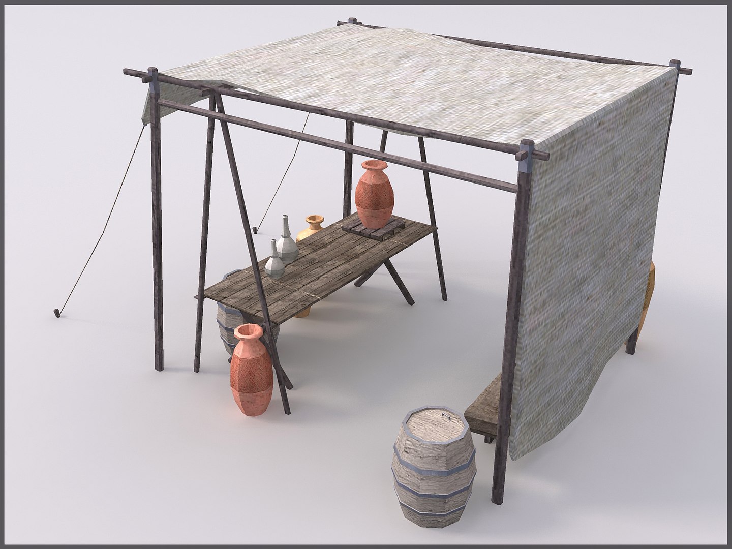 Pottery Stall 3d Model