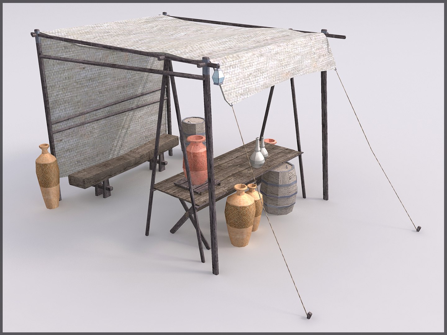 Pottery Stall 3d Model